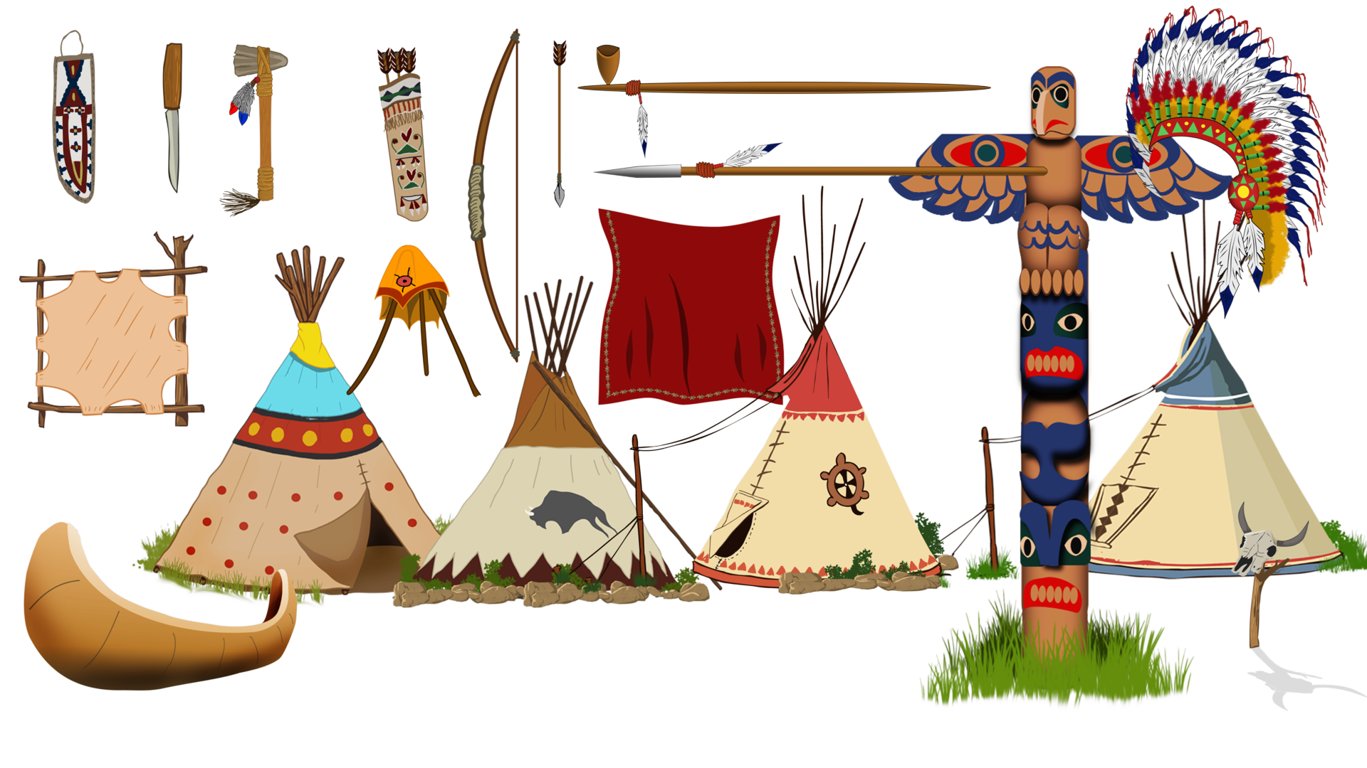 Native american village - Cartoon Animator/Scene - Reallusion Content Store