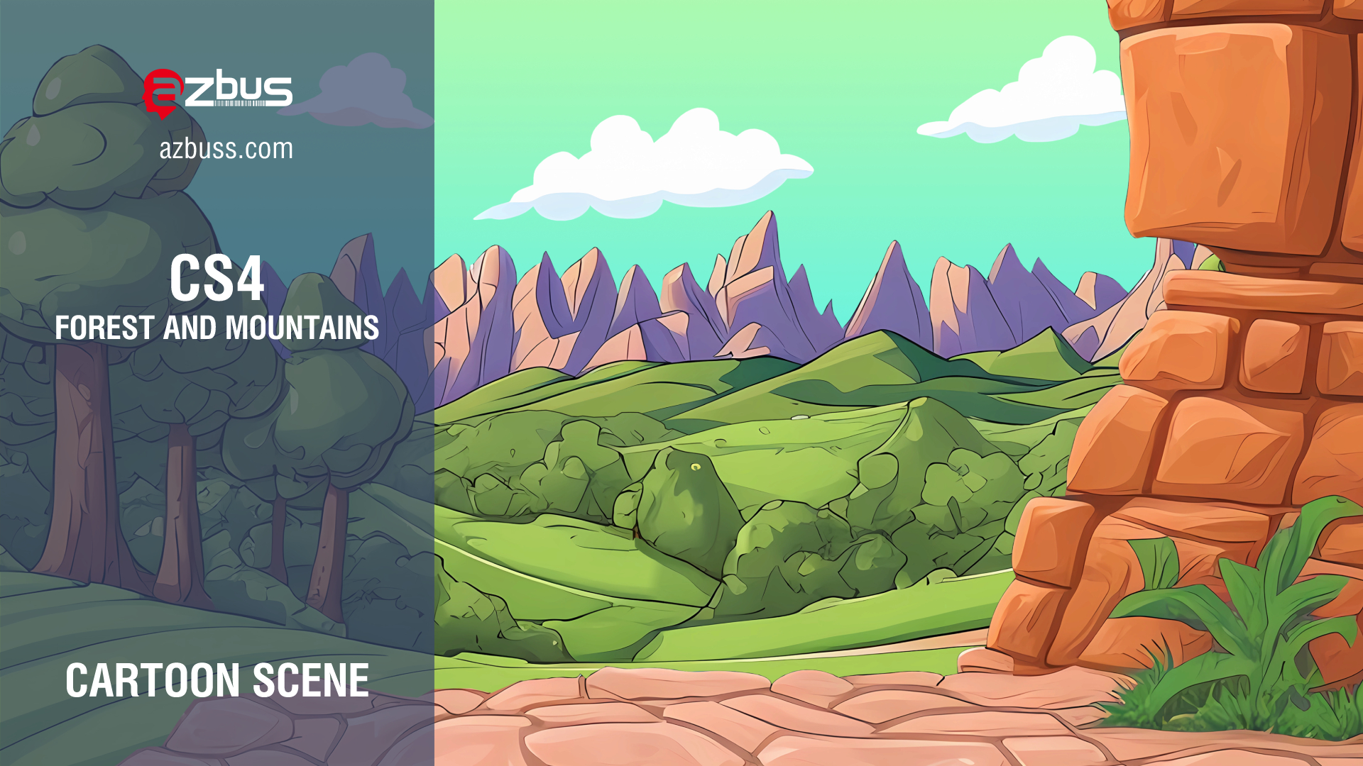 CS4 - forest and mountains - Cartoon Animator/Scene - Reallusion Content Store