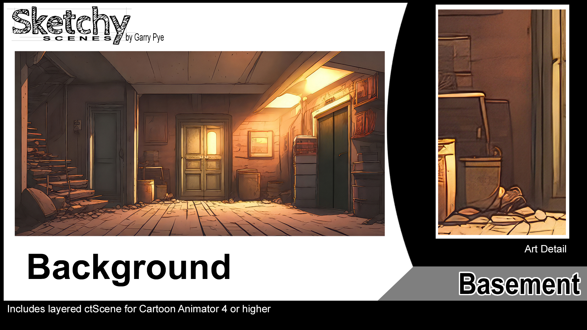 Sketchy Scenes - Basement - Cartoon Animator/Scene - Reallusion Content ...