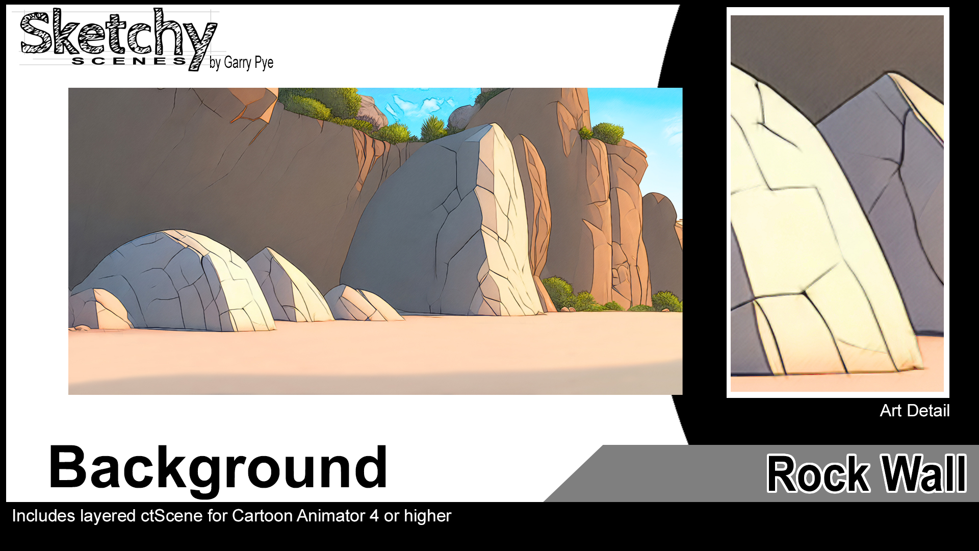 Sketchy Scenes - Rock Wall - Cartoon Animator/Scene - Reallusion ...