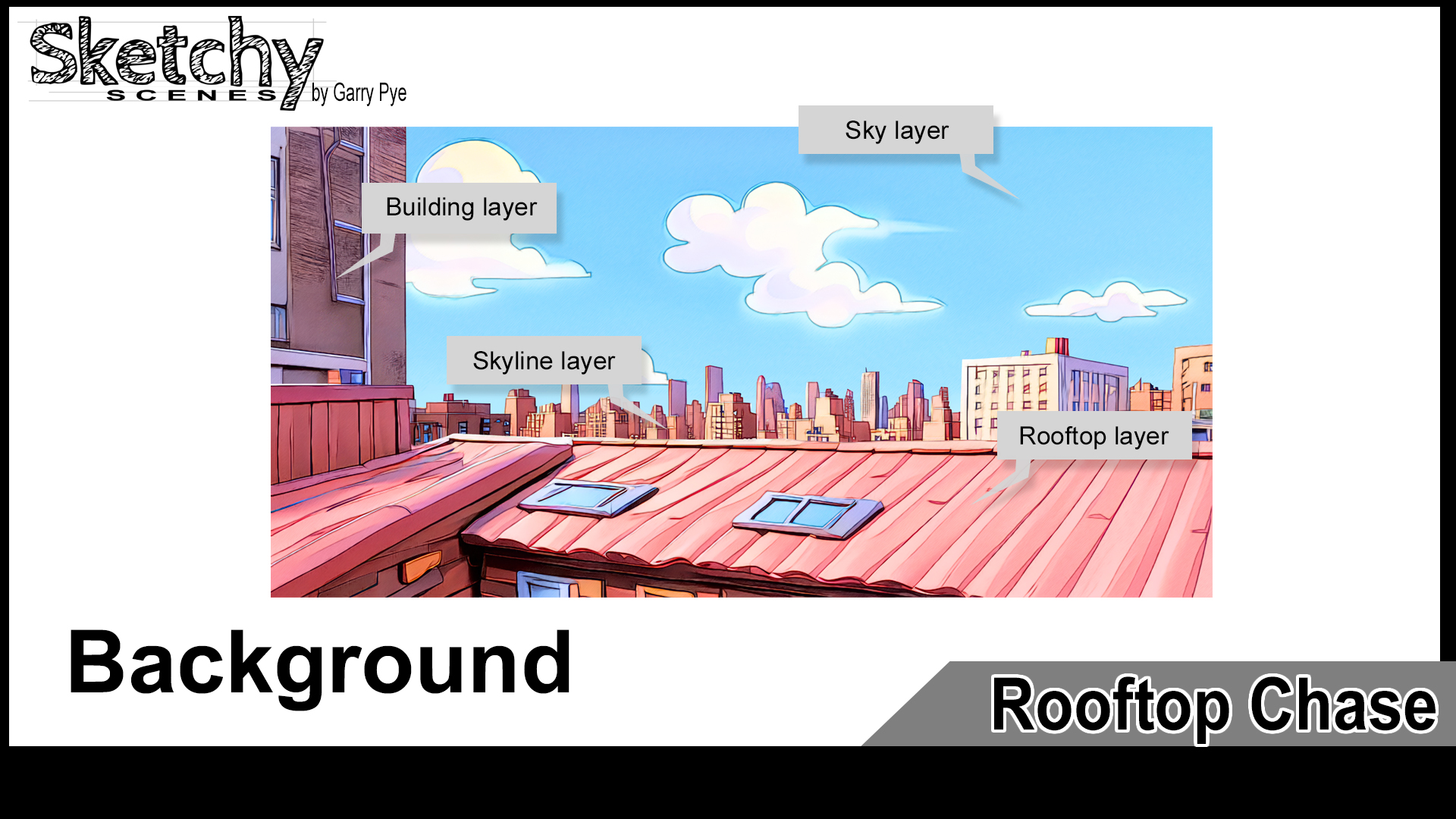 Sketchy Scenes - Rooftop Chase - Cartoon Animator/Scene - Reallusion ...