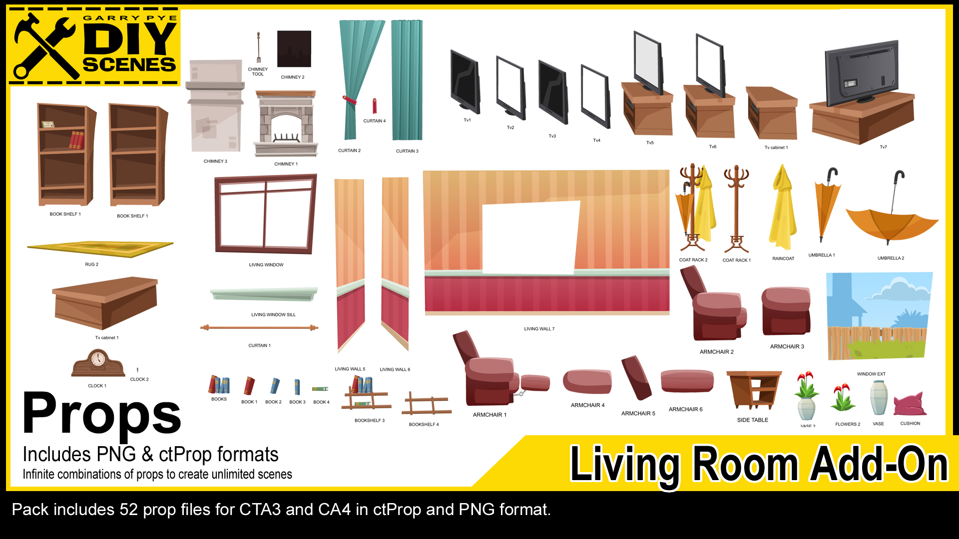 DIY Living Room Add-On - Cartoon Animator/Scene - Reallusion Content Store