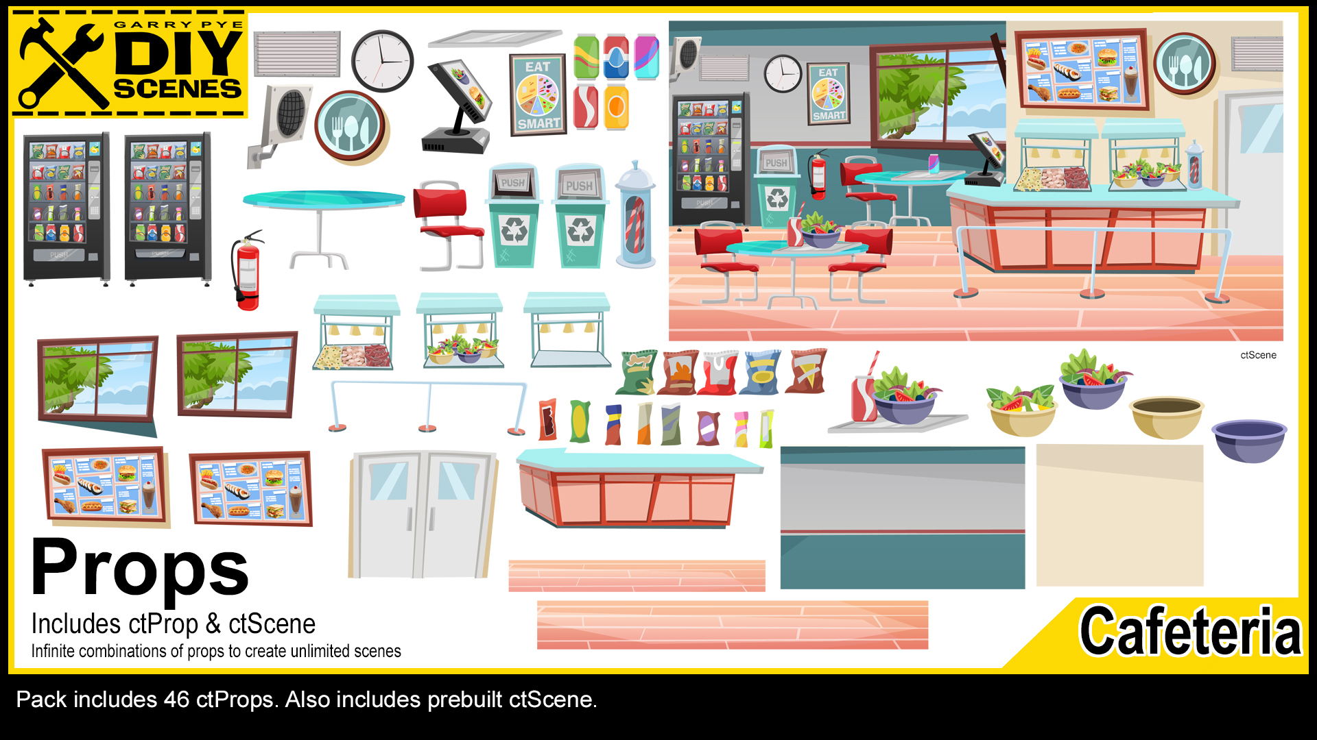 DIY High School Cafeteria - Cartoon Animator/Scene - Reallusion Content ...