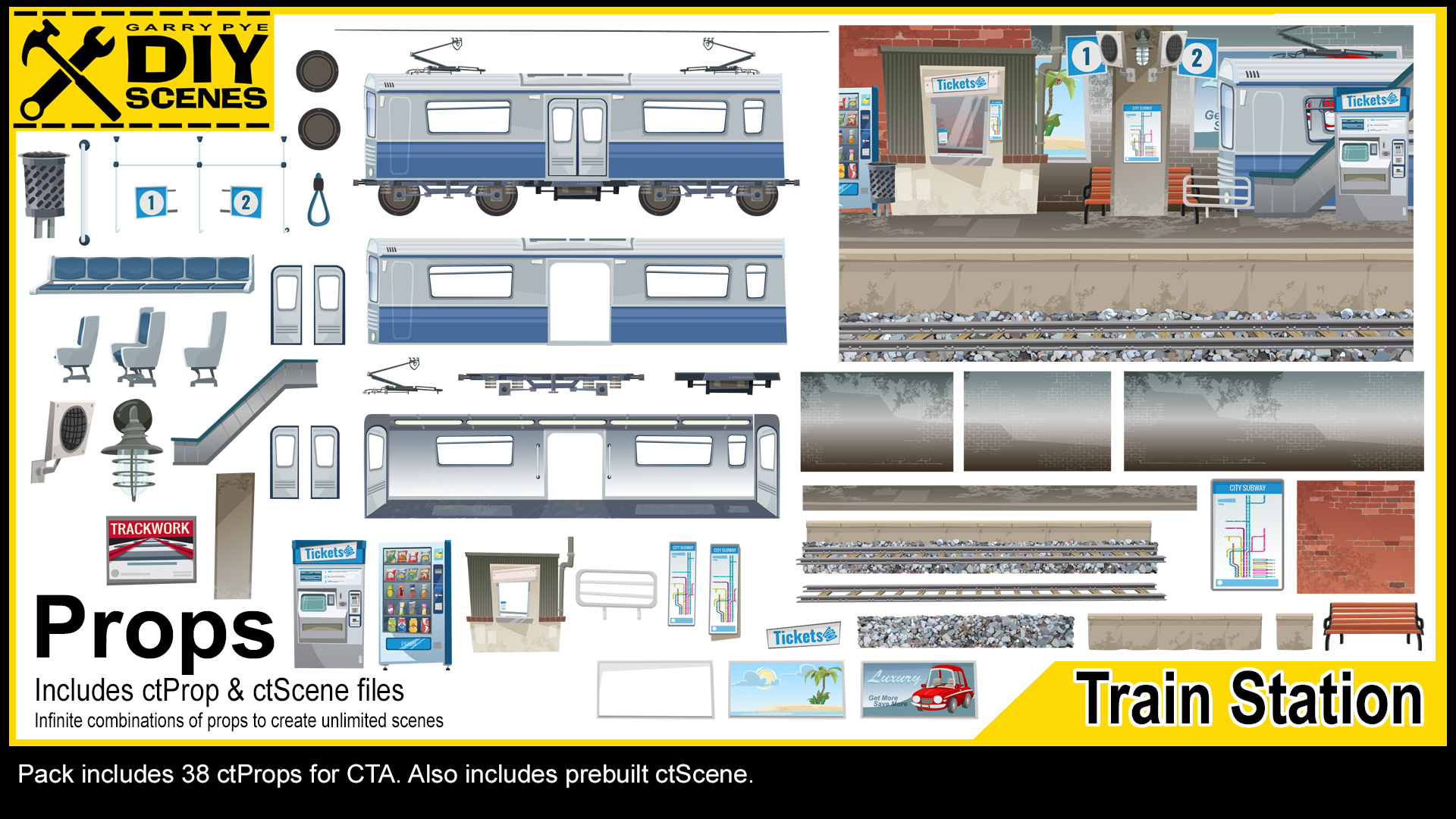 DIY Train Station - Cartoon Animator/Scene - Reallusion Content Store