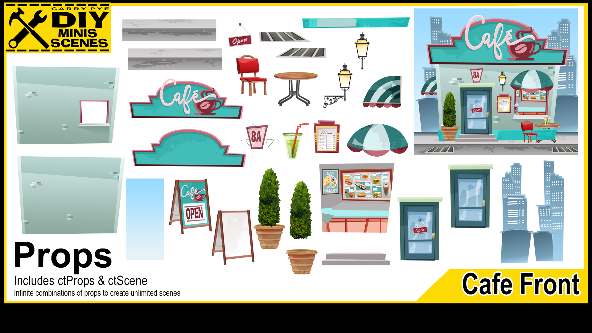 DIY Mini - Cafe Front - Cartoon Animator/Scene - Reallusion Content Store