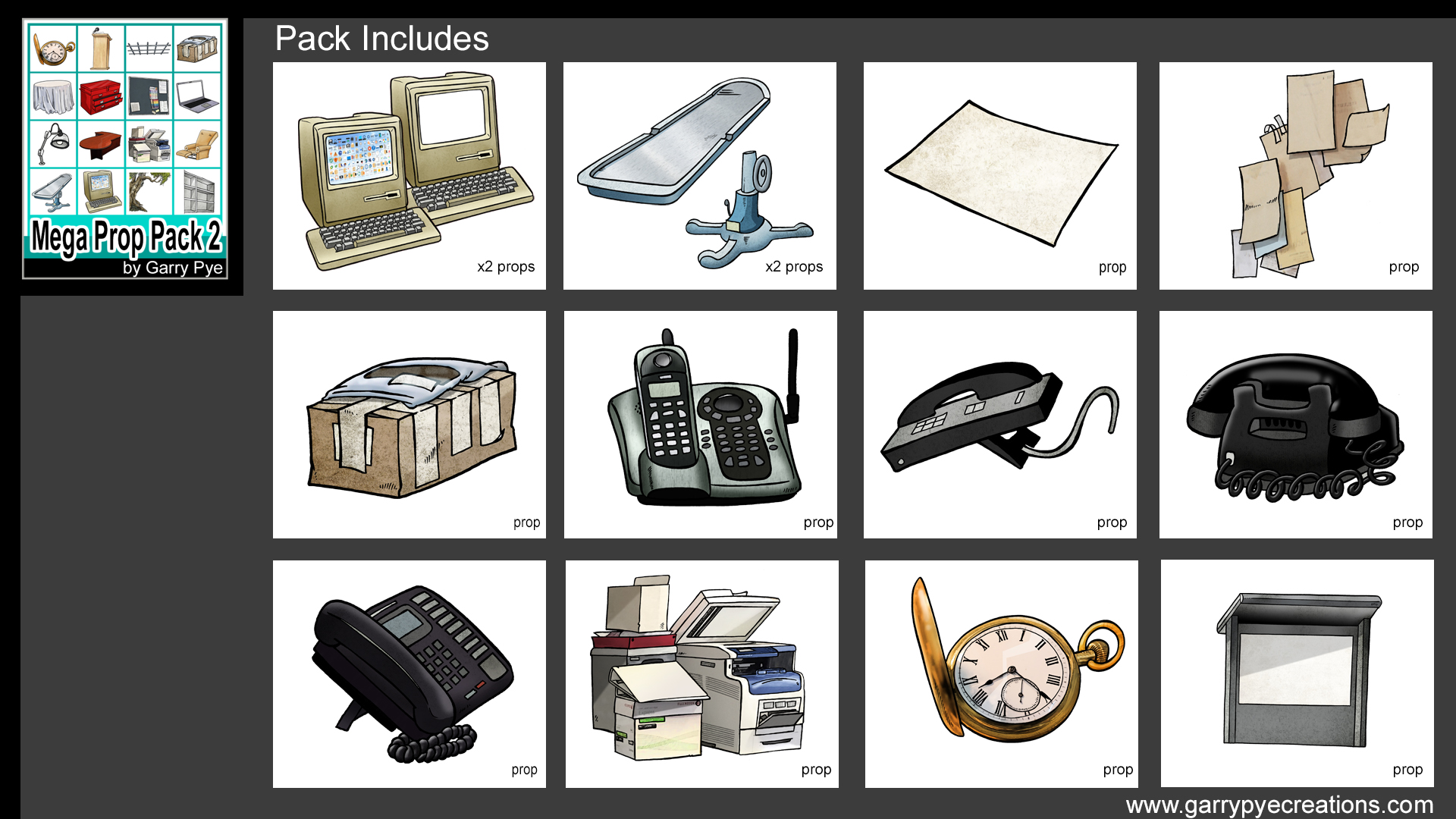 Mega Prop Pack 2 - Cartoon Animator/Scene - Reallusion Content Store
