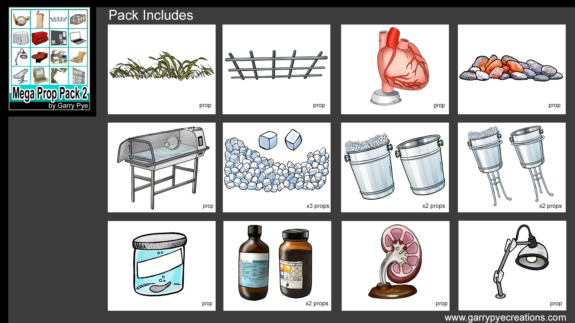 Mega Prop Pack 2 - Cartoon Animator/Scene - Reallusion Content Store