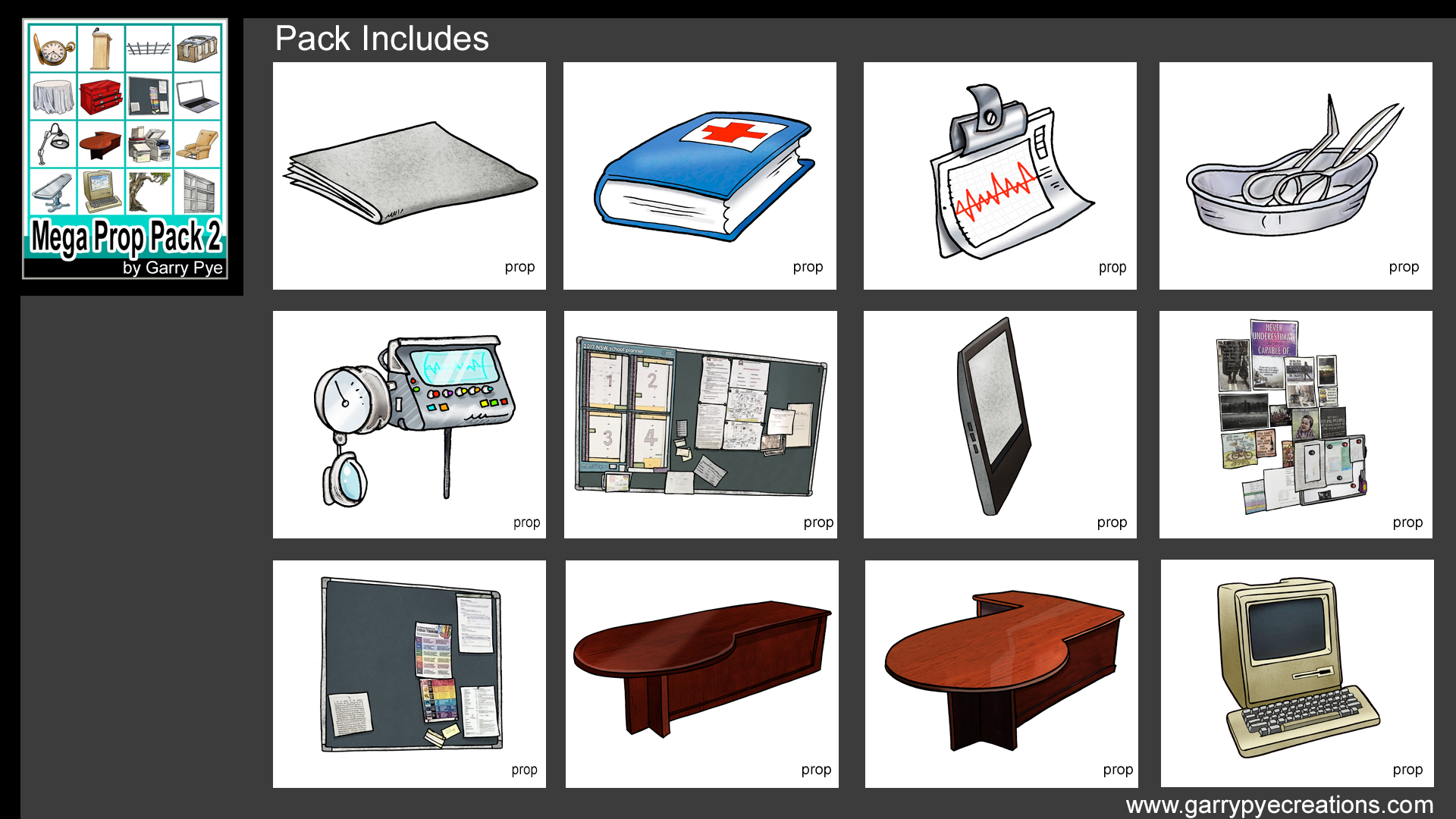 Mega Prop Pack 2 - Cartoon Animator/Scene - Reallusion Content Store