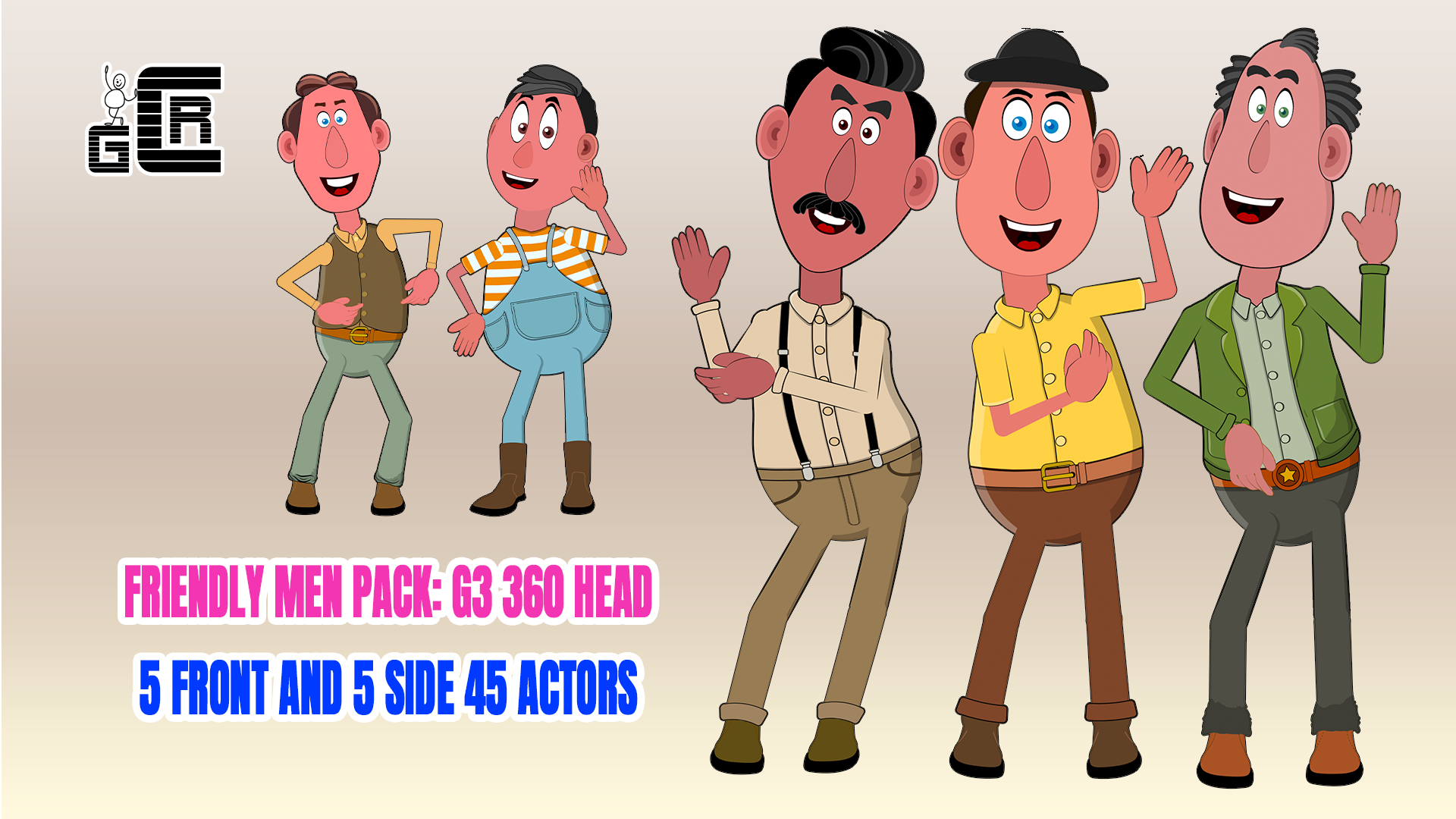 The Friendly Men - Cartoon Animator/Actor - Reallusion Content Store