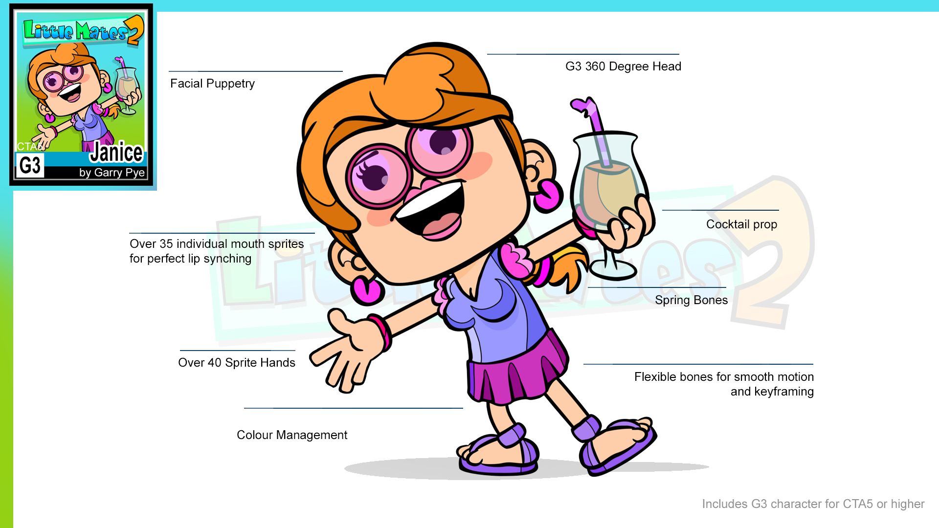 Little Mates 2 - Janice - Cartoon Animator/Actor - Reallusion Content Store