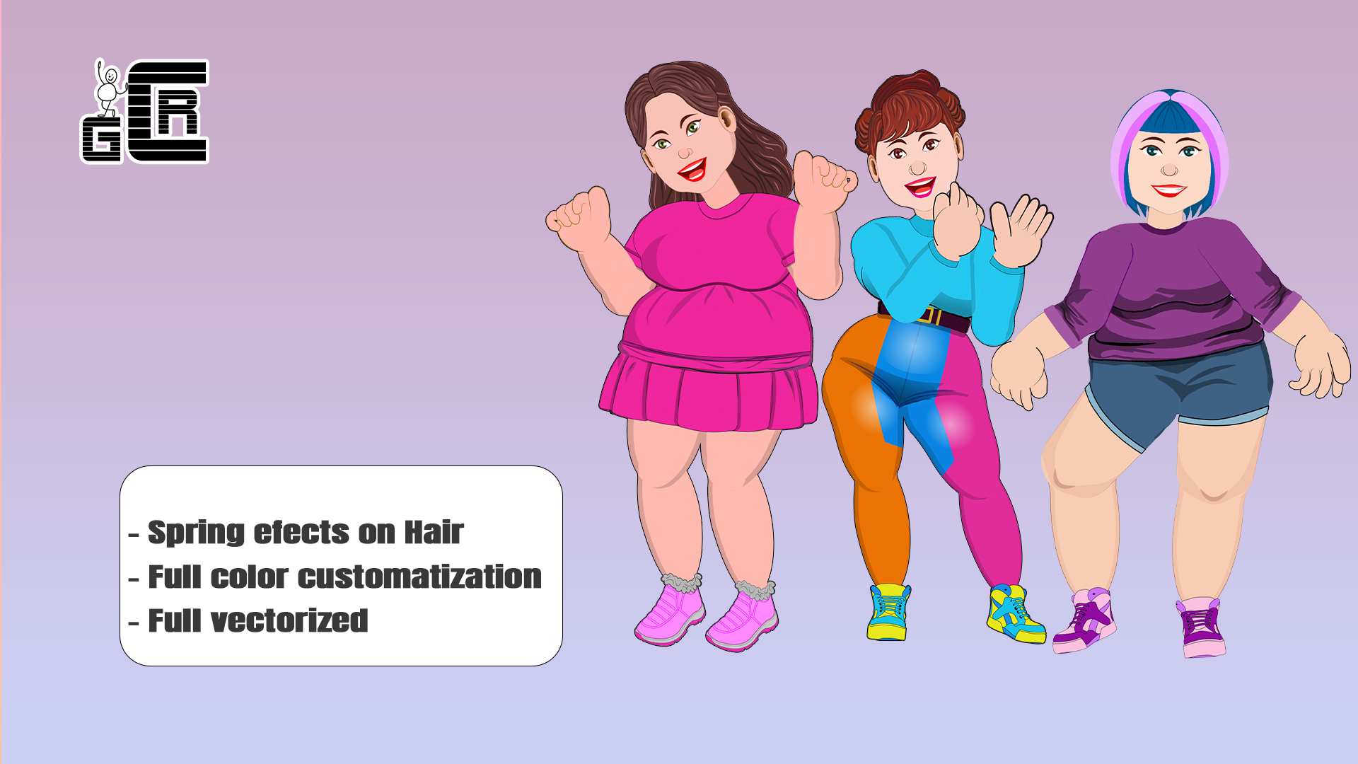 Chubby Women Fat-Pack - Cartoon Animator/Actor - Reallusion Content Store
