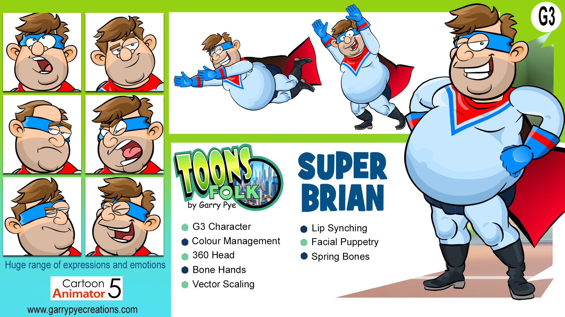Toons Folk - Super Brian - Cartoon Animator/Actor - Reallusion Content ...