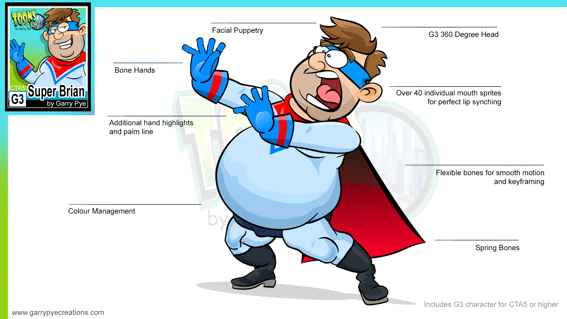 Toons Folk - Super Brian - Cartoon Animator/Actor - Reallusion Content ...