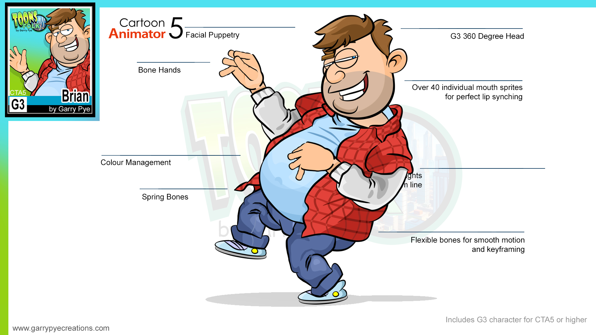 Toons Folk - Brian - Cartoon Animator/Actor - Reallusion Content Store