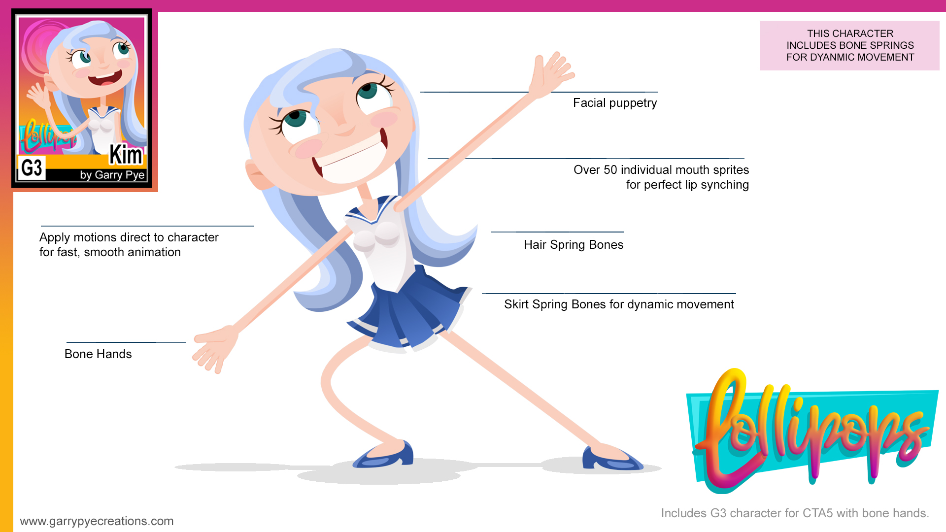 Lollipops - Kim - Cartoon Animator/Actor - Reallusion Content Store