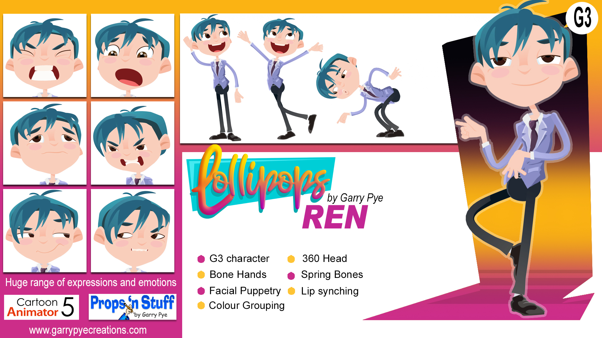 Lollipops - Ren - Cartoon Animator/Actor - Reallusion Content Store