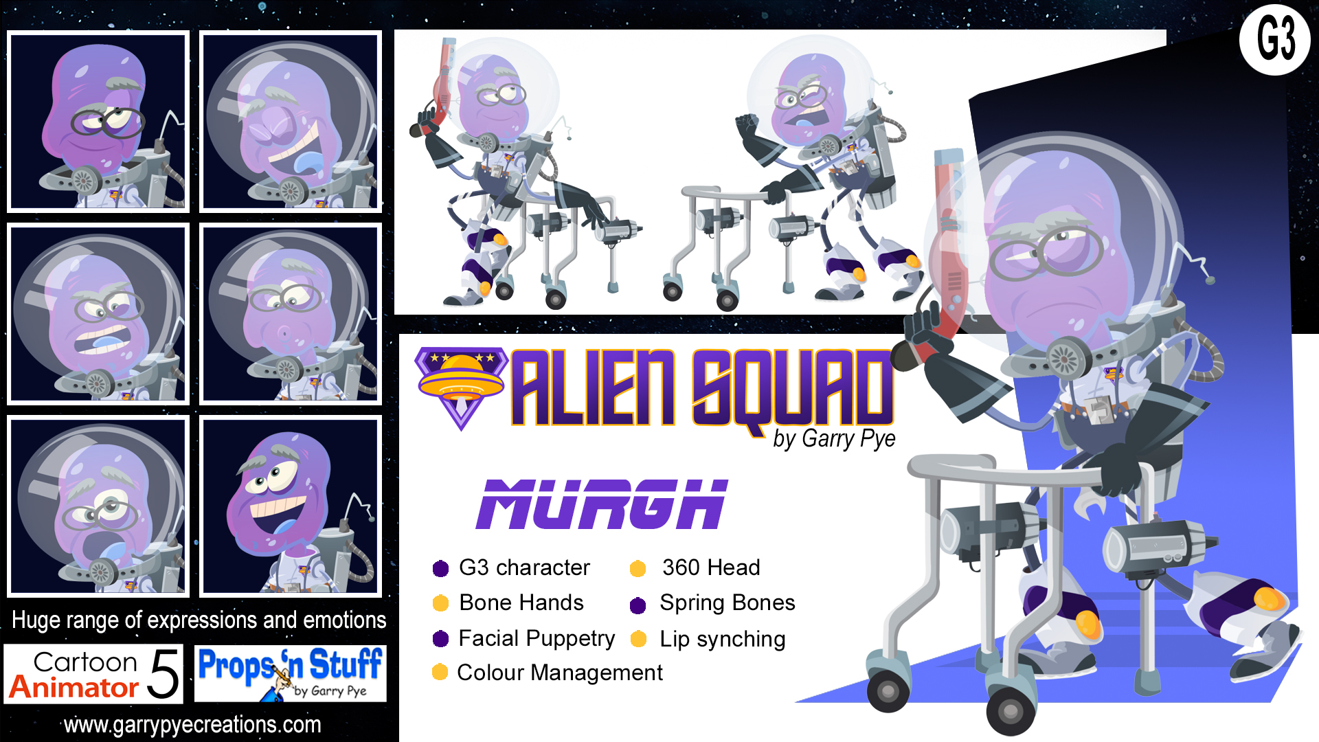 Alien Squad - Murgh - Cartoon Animator/Actor - Reallusion Content Store