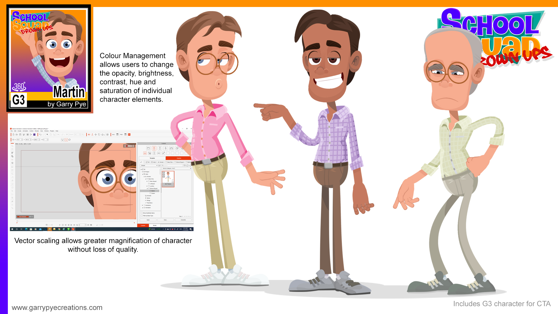 School Squad Grown Ups - Martin - Cartoon Animator/Actor - Reallusion ...