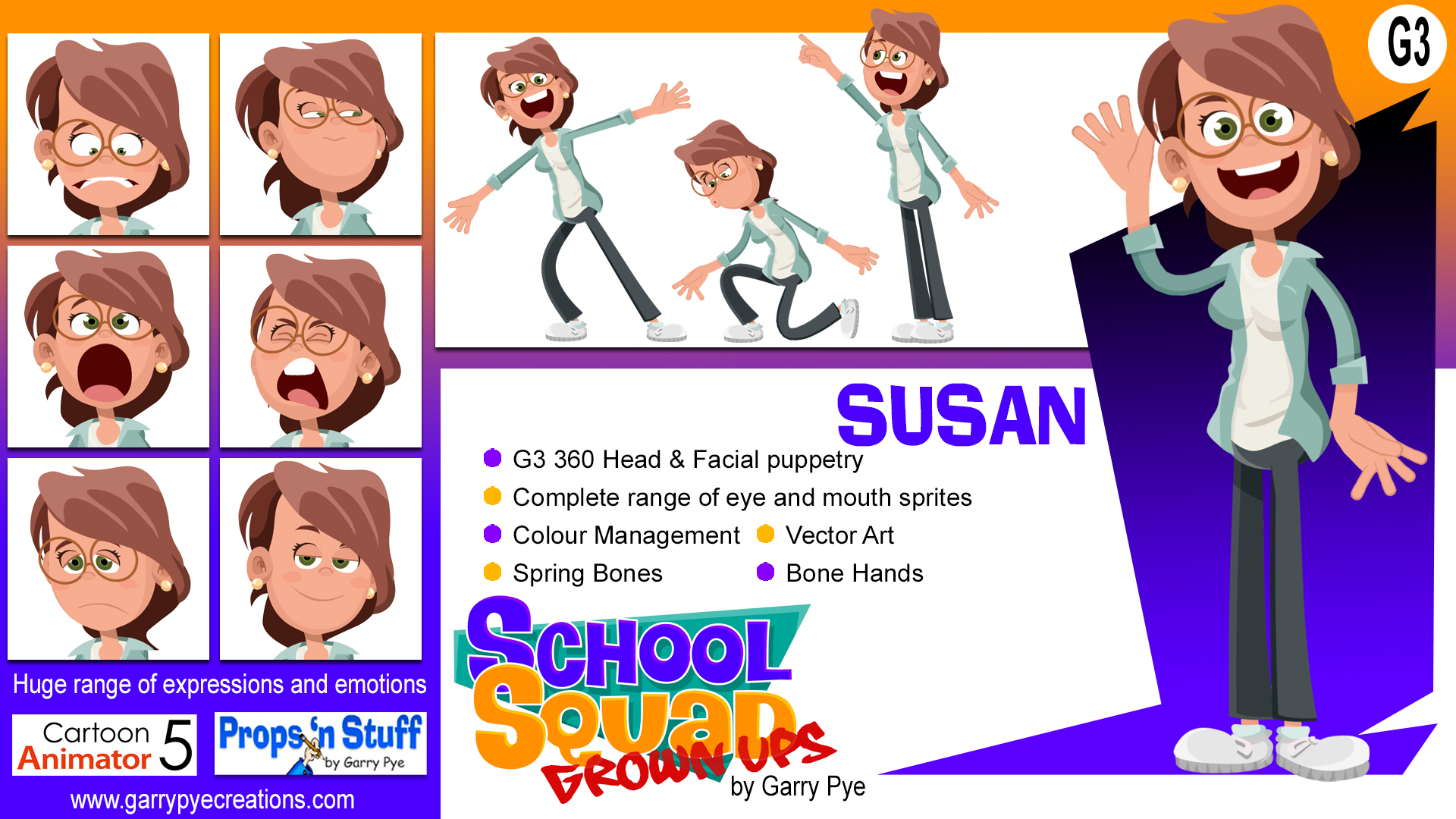 School Squad Grown Ups - Susan - Cartoon Animator/Actor - Reallusion ...