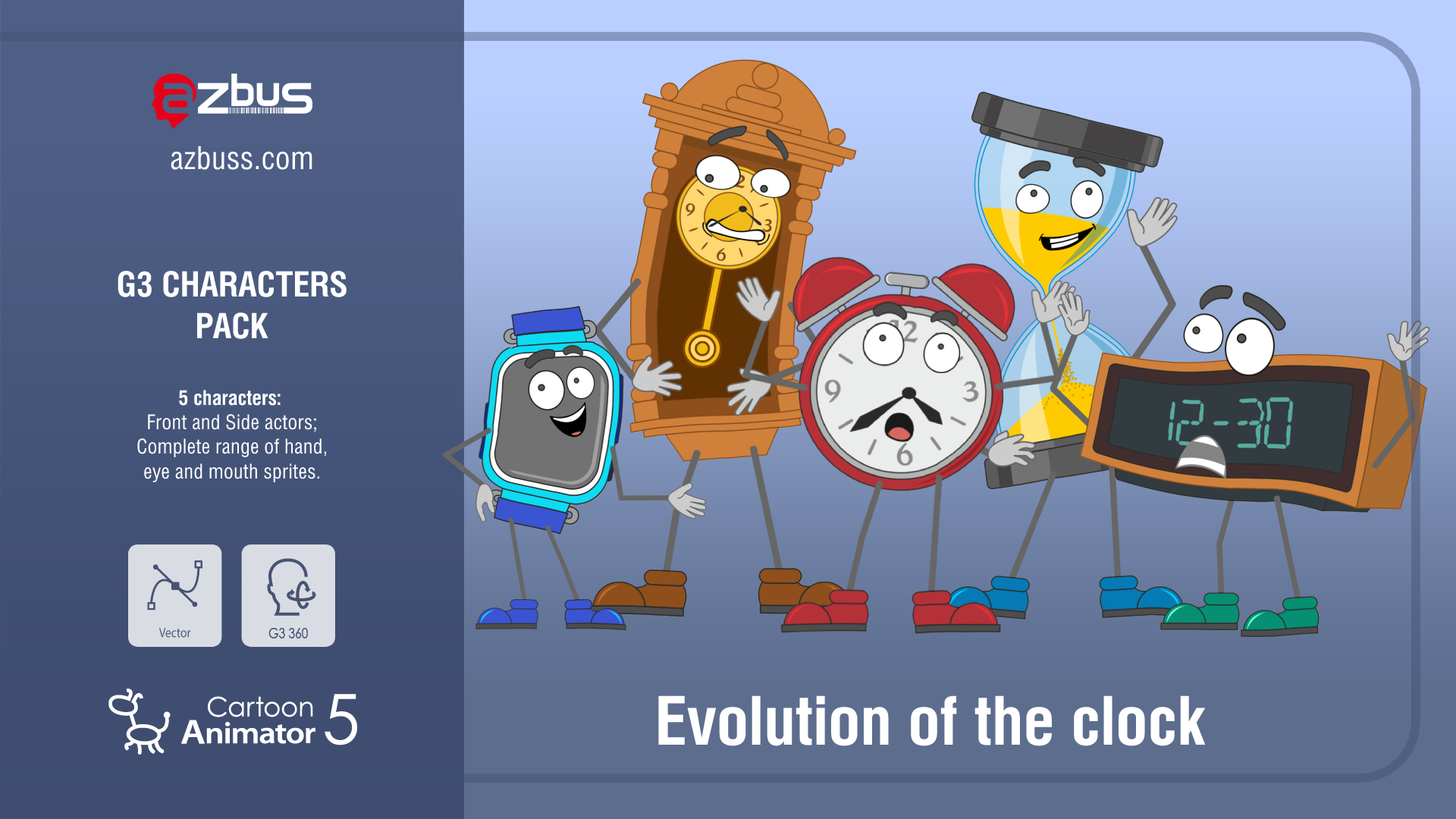 Evolution of the clock - Cartoon Animator/Actor - Reallusion Content Store