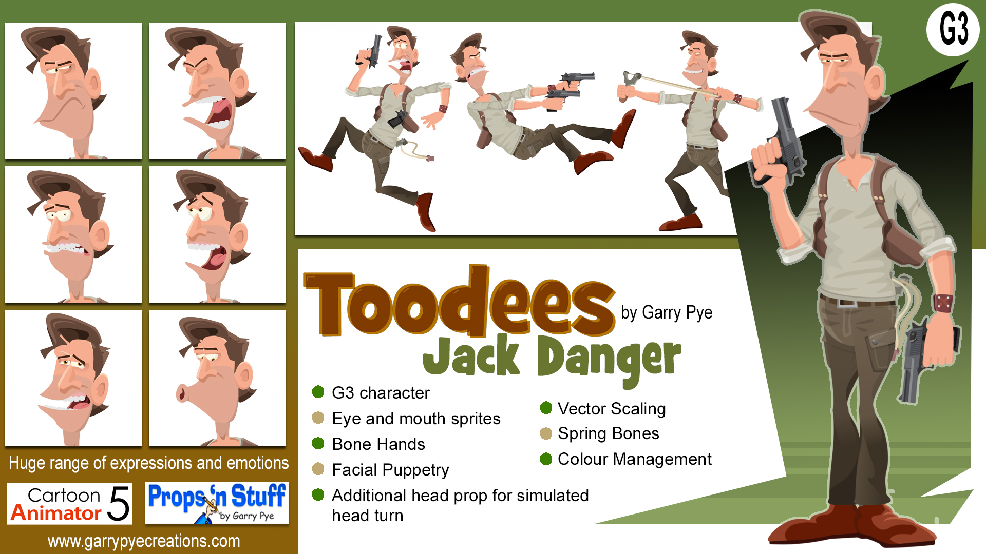 Toodees - Jack Danger - Cartoon Animator/Actor - Reallusion Content Store
