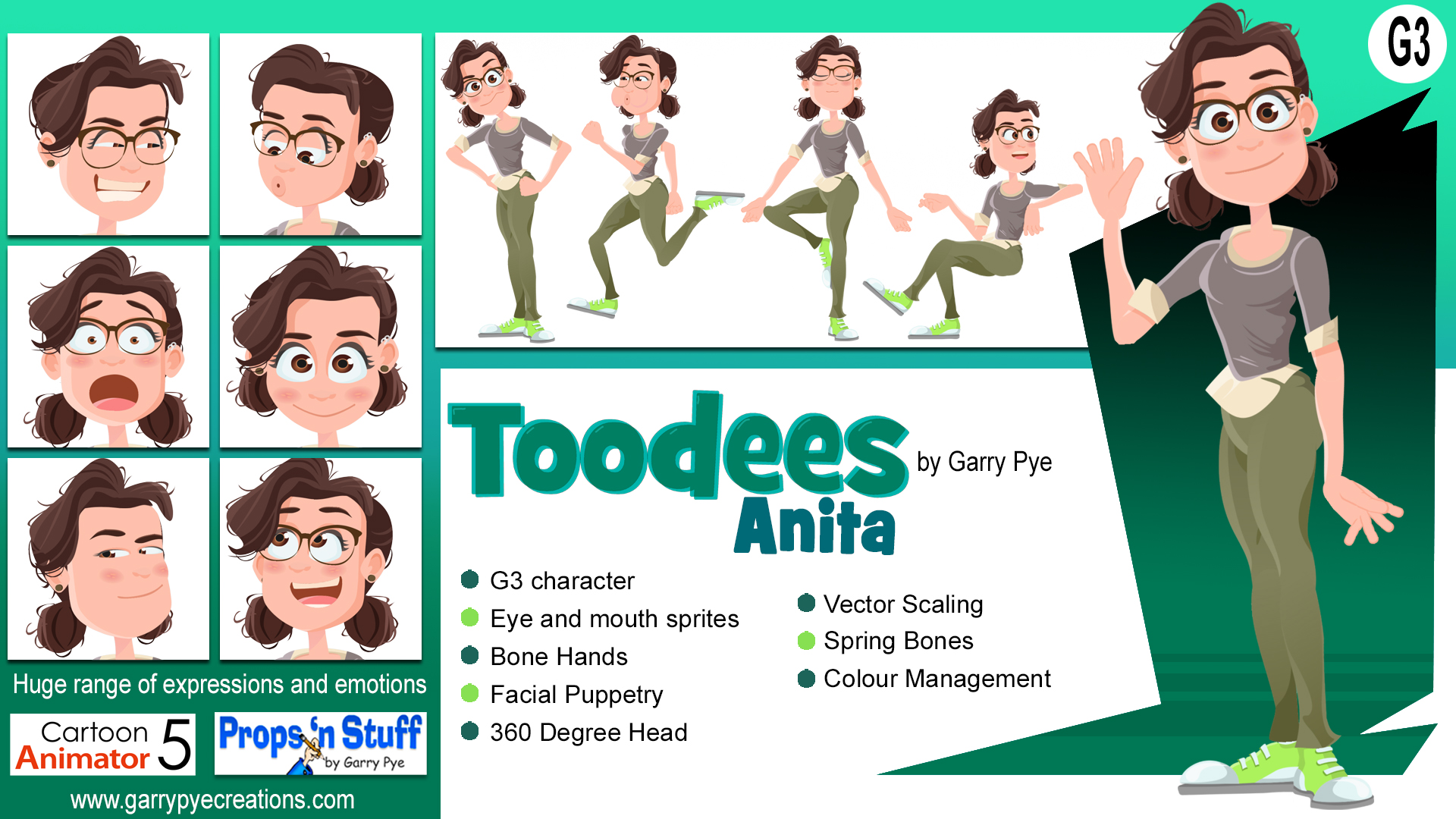 Toodees - Anita - Cartoon Animator/Actor - Reallusion Content Store