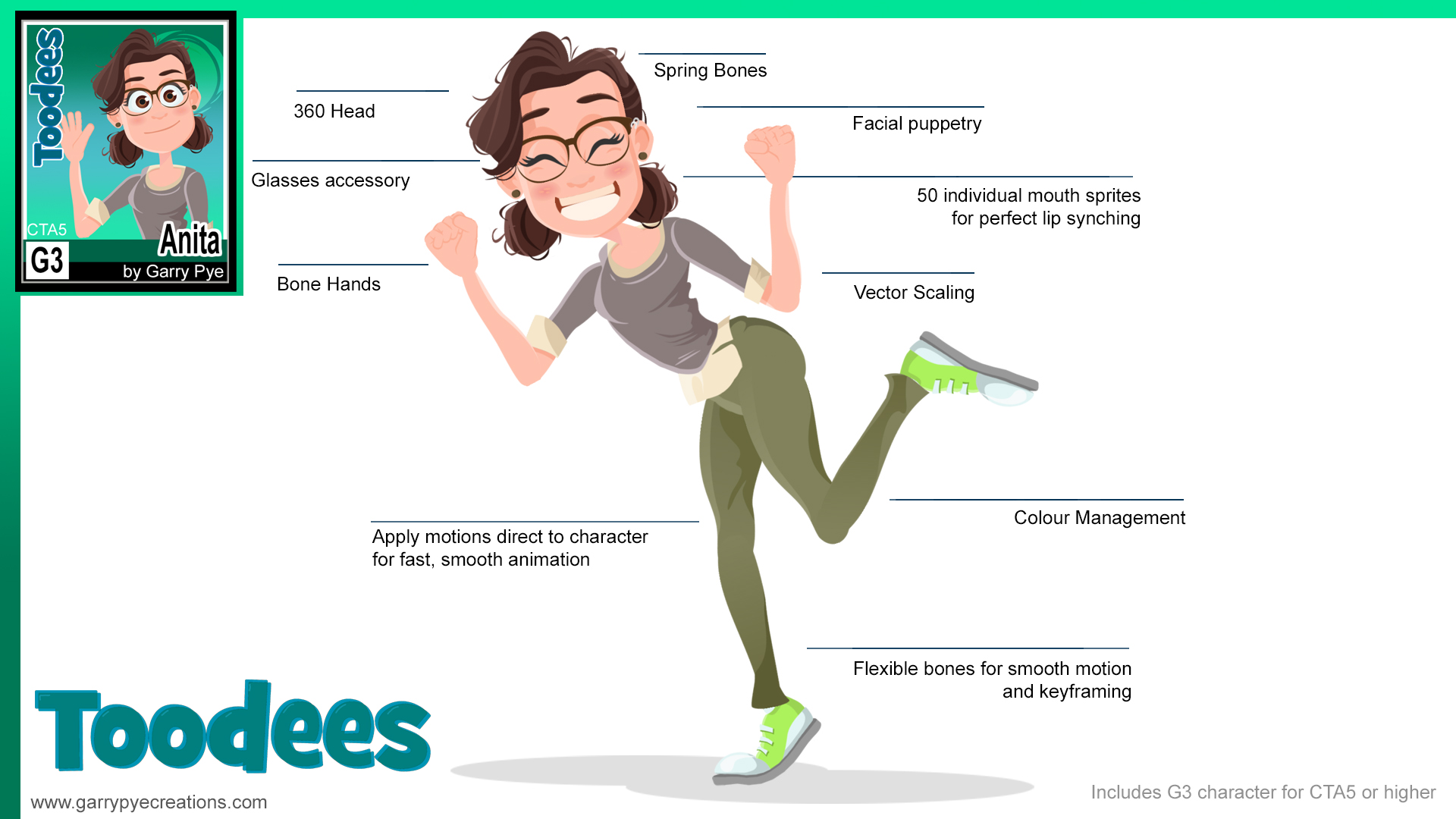 Toodees - Anita - Cartoon Animator/Actor - Reallusion Content Store
