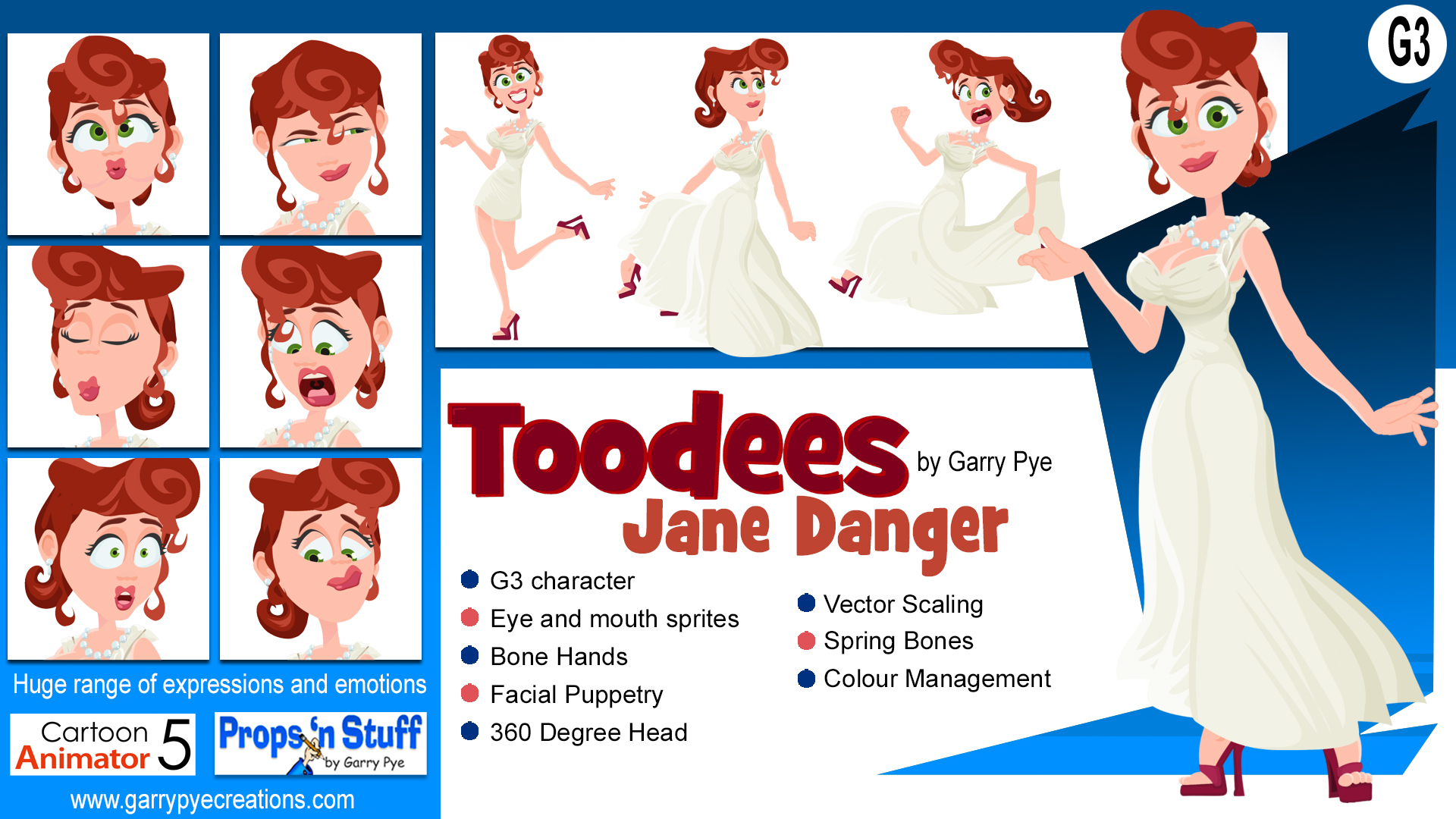 Toodees- Jane Danger - Cartoon Animator/Actor - Reallusion Content Store