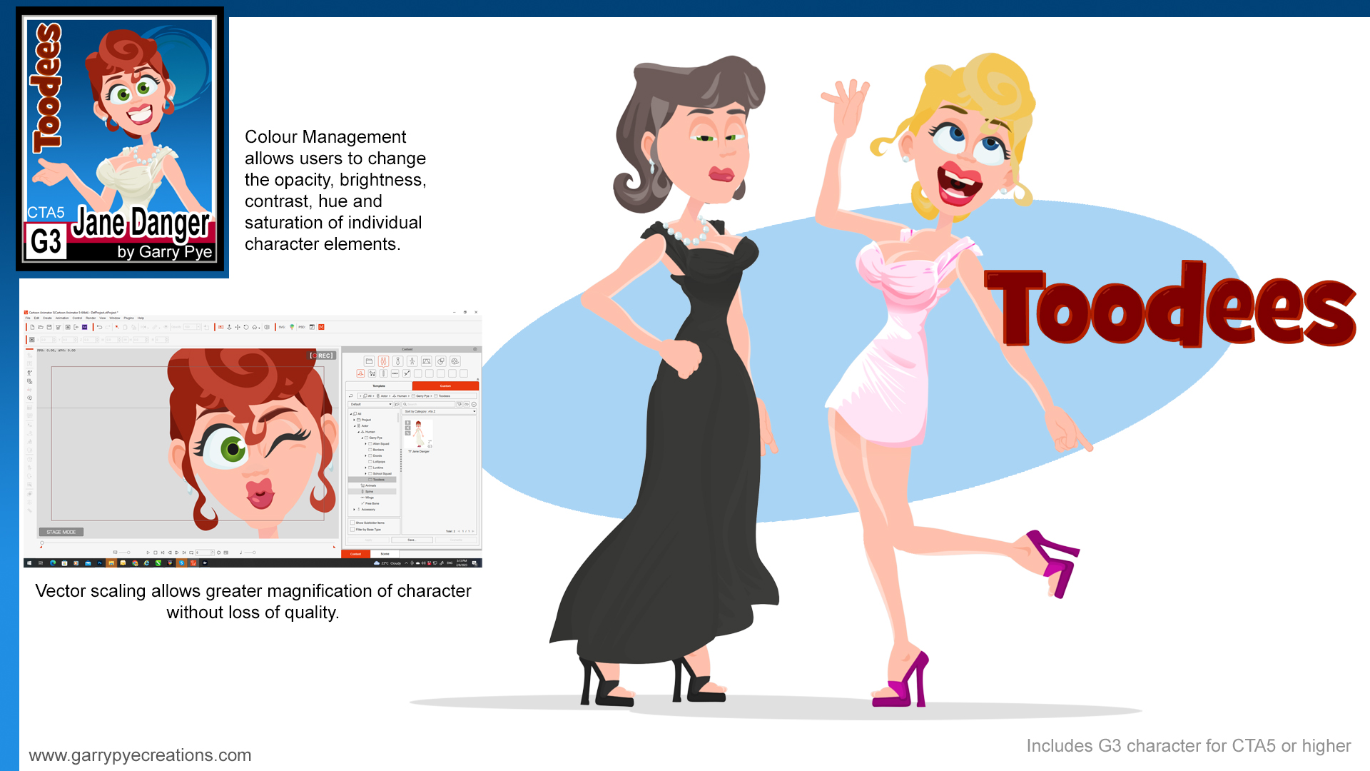Toodees- Jane Danger - Cartoon Animator/Actor - Reallusion Content Store