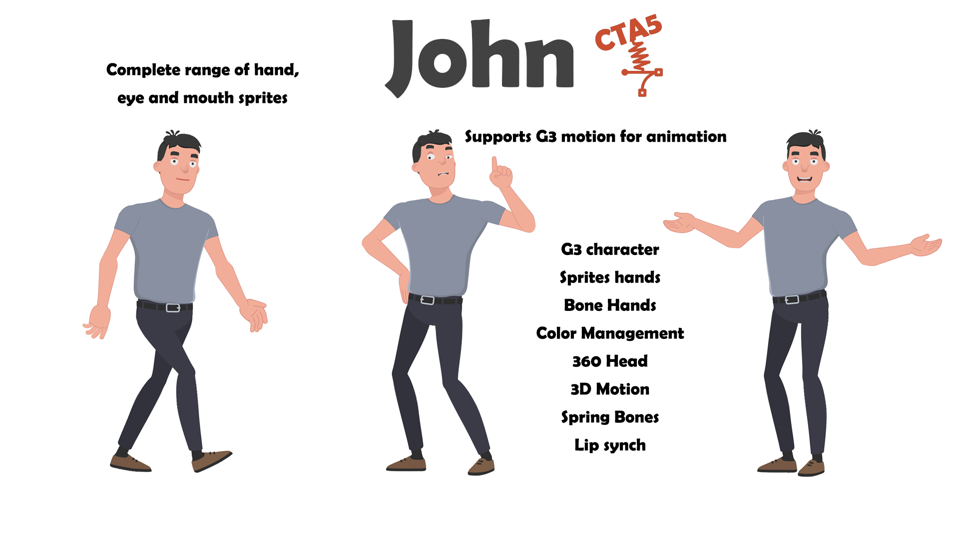 John - Cartoon Animator/Actor - Reallusion Content Store
