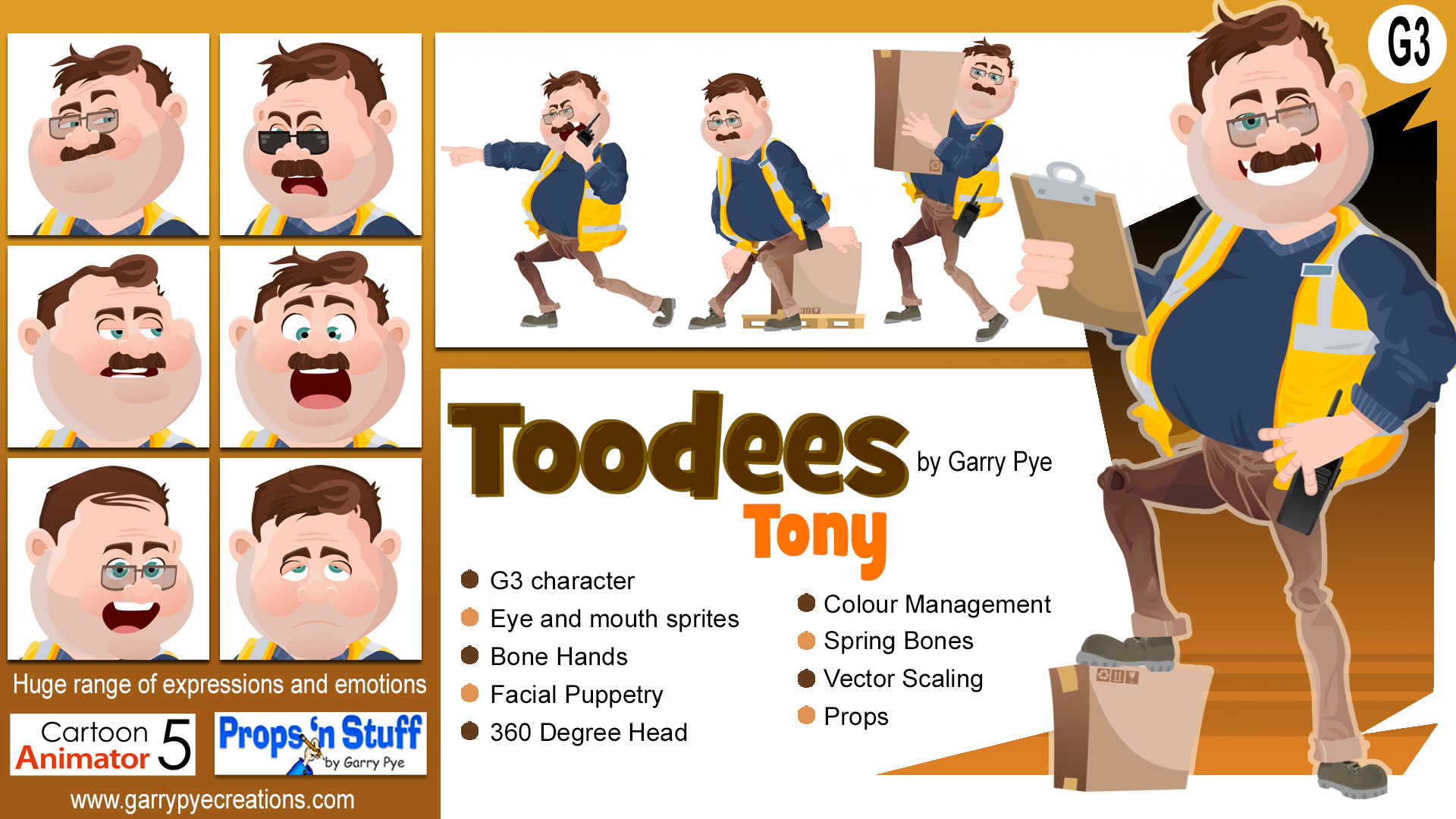 Toodees - Tony - Cartoon Animator/Actor - Reallusion Content Store