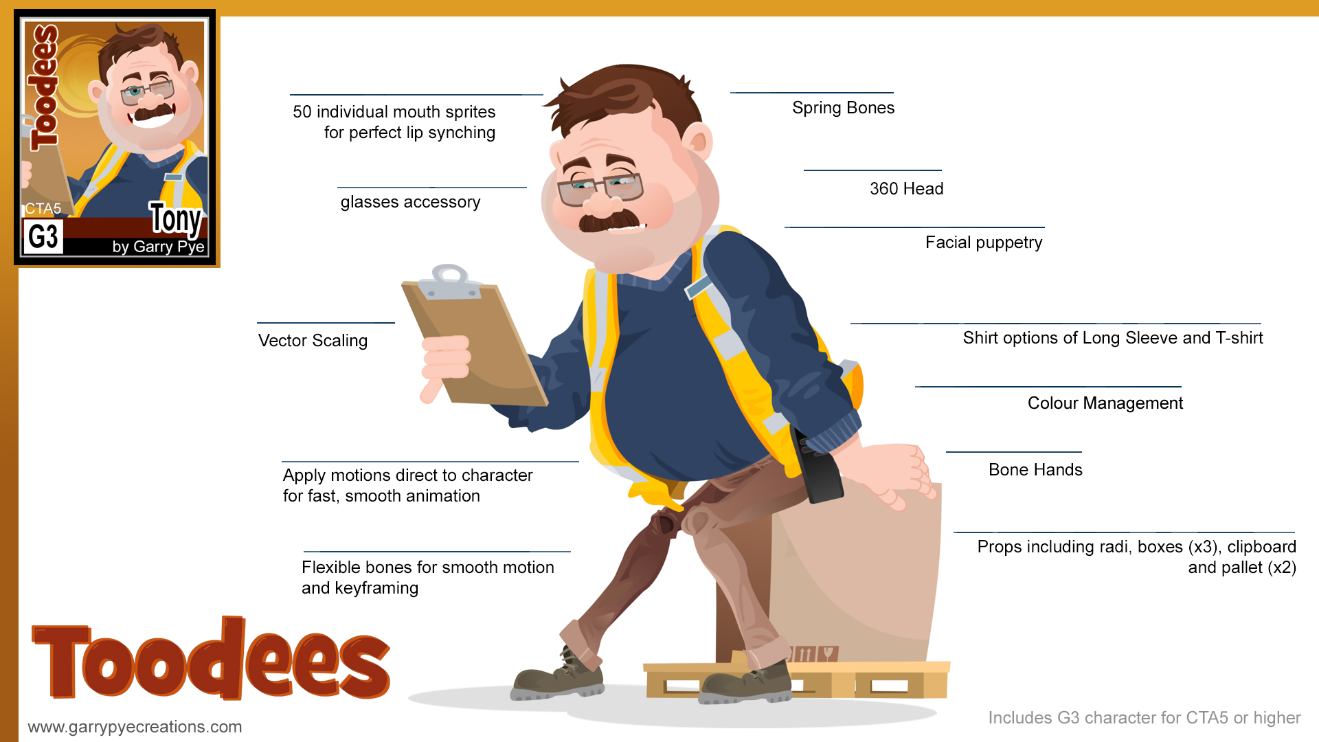 Toodees - Tony - Cartoon Animator/Actor - Reallusion Content Store