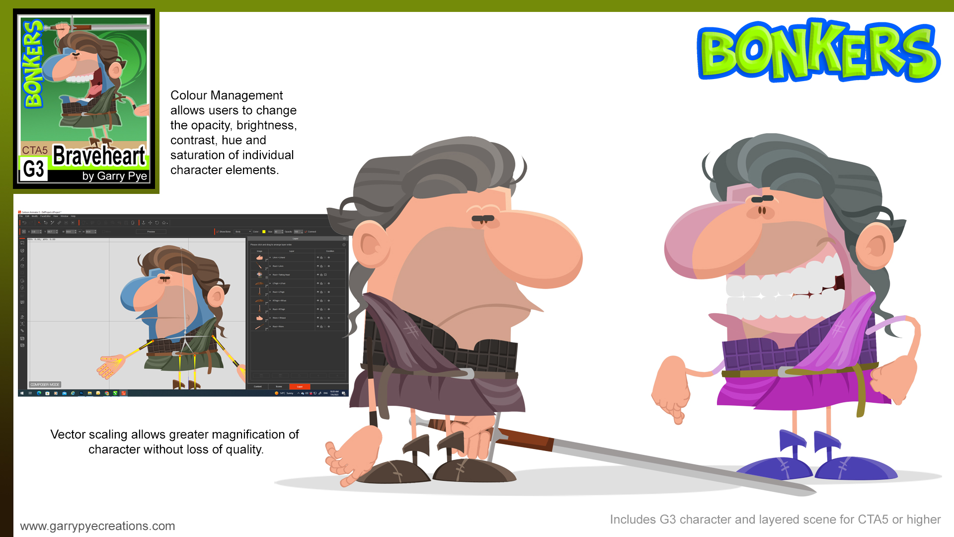 Bonkers - Braveheart - Cartoon Animator/Actor - Reallusion Content Store