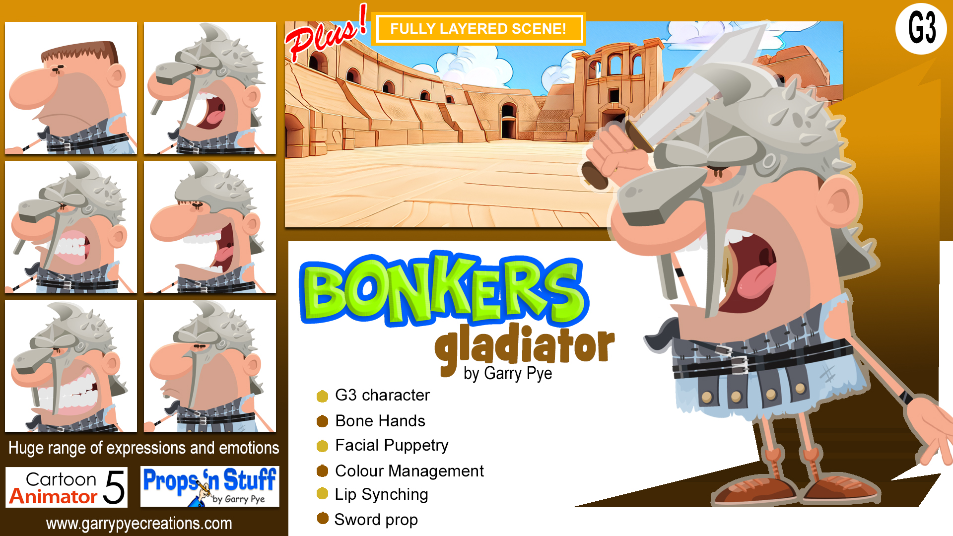 B126 Gladiator - Cartoon Animator/Actor - Reallusion Content Store