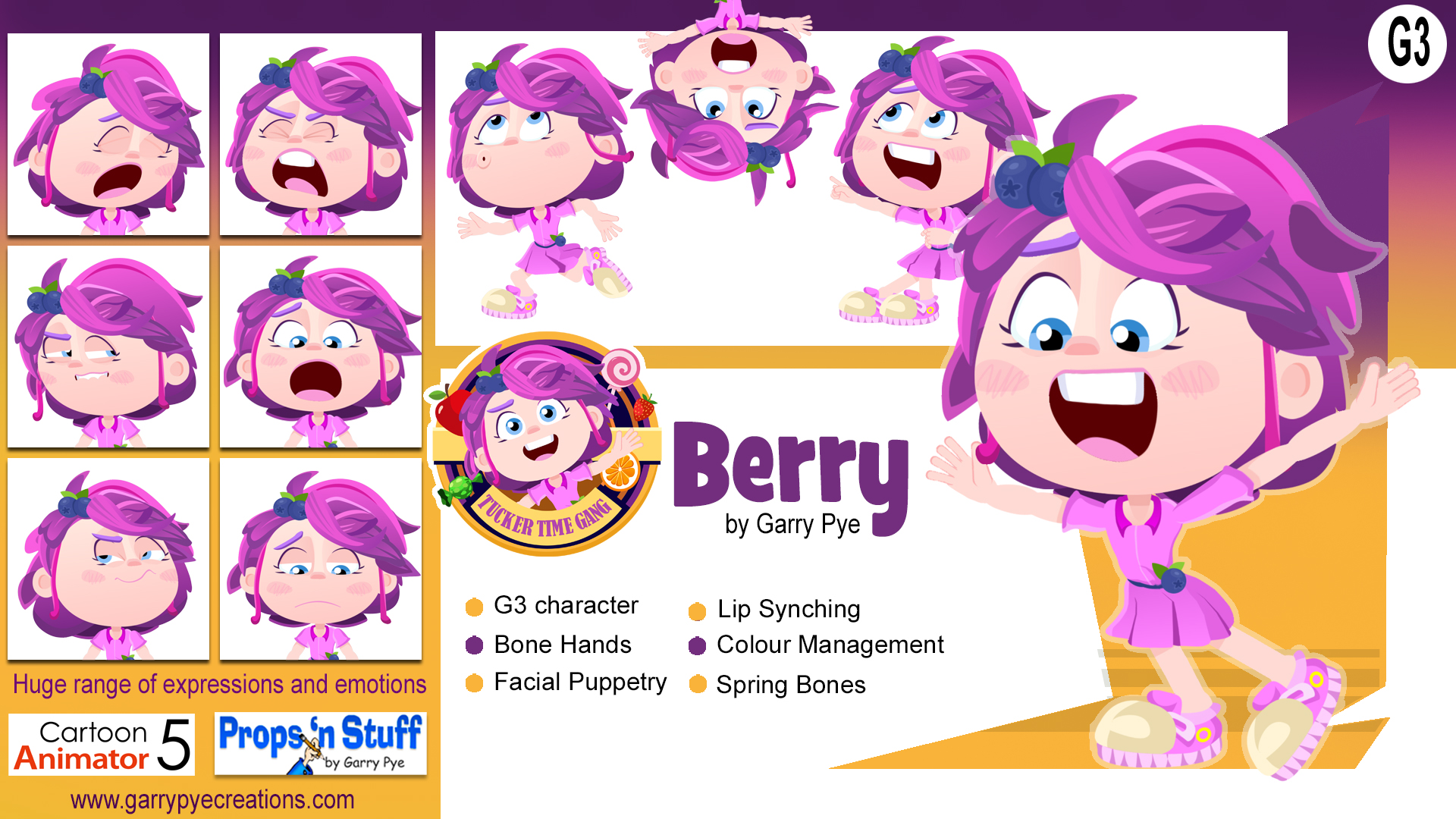 Tucker Time Gang - Berry - Cartoon Animator/Actor - Reallusion Content ...