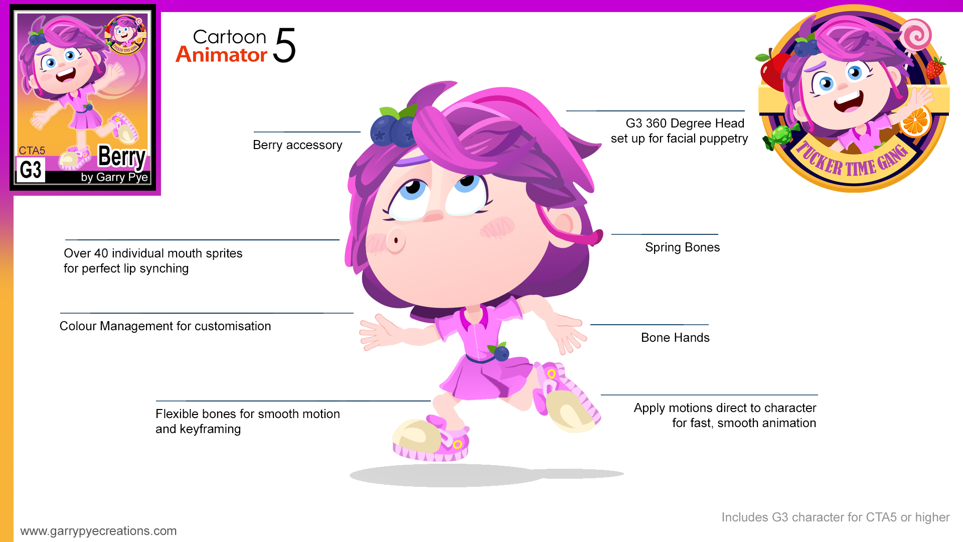 Tucker Time Gang - Berry - Cartoon Animator/Actor - Reallusion Content ...