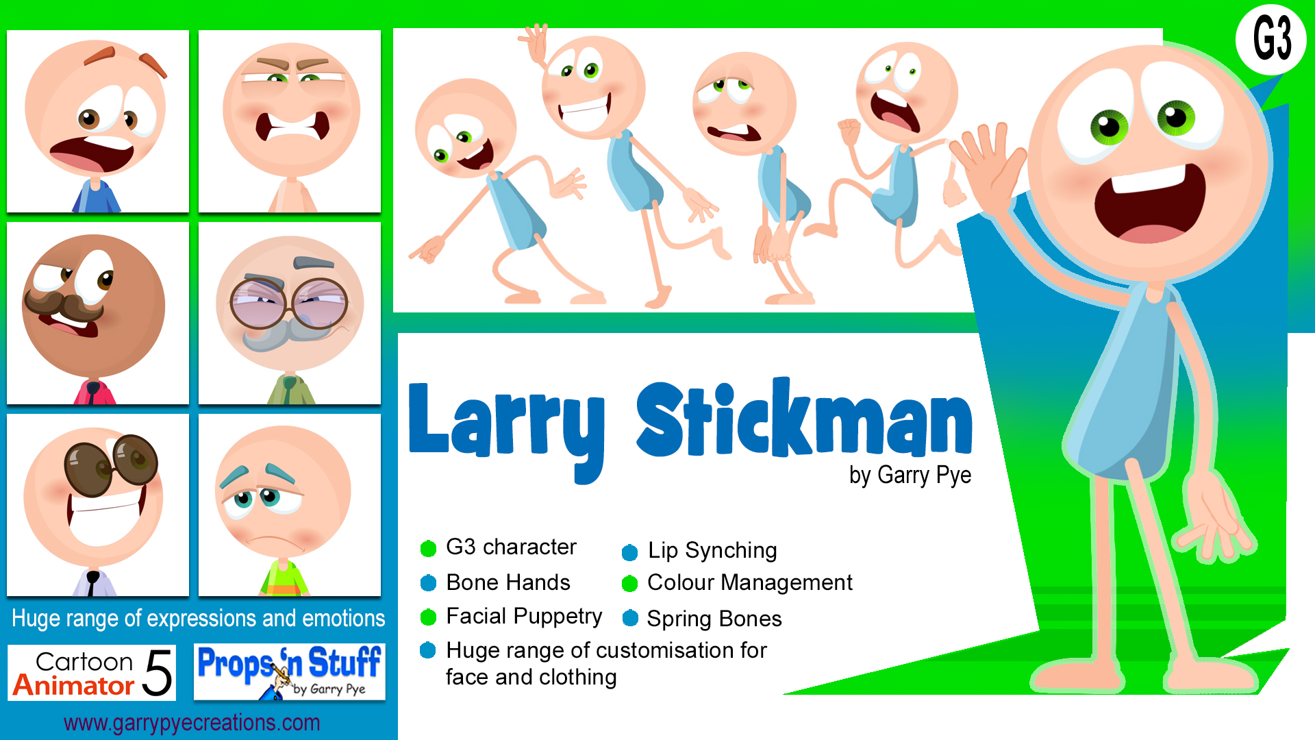 Larry Stickman CTA5 - Cartoon Animator/Actor - Reallusion Content Store