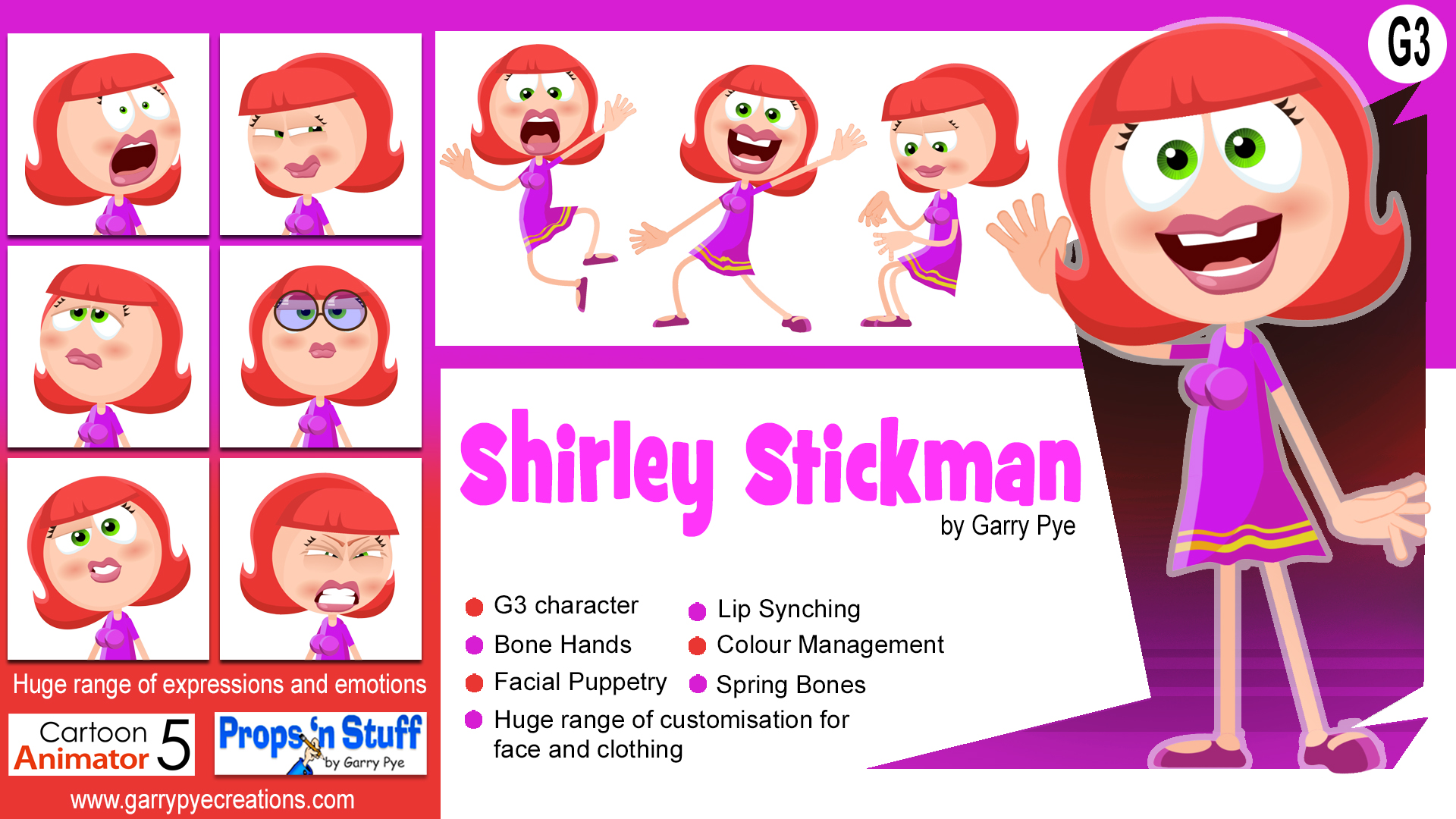 Shirley Stickman CTA5 - Cartoon Animator/Actor - Reallusion Content Store