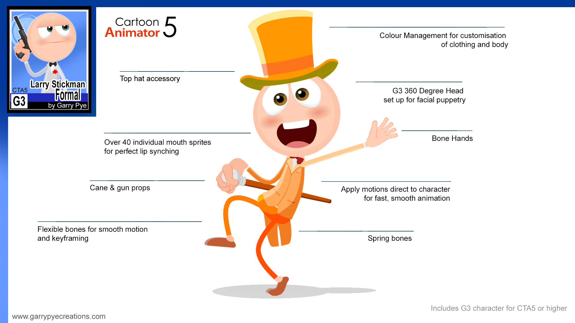 Larry Stickman Formal - Cartoon Animator/Actor - Reallusion Content Store
