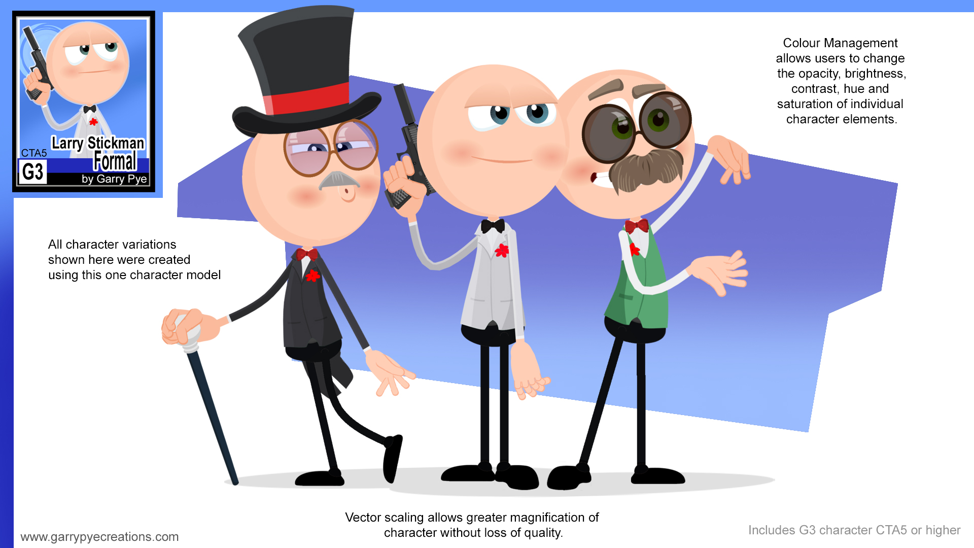 Larry Stickman Formal - Cartoon Animator/Actor - Reallusion Content Store