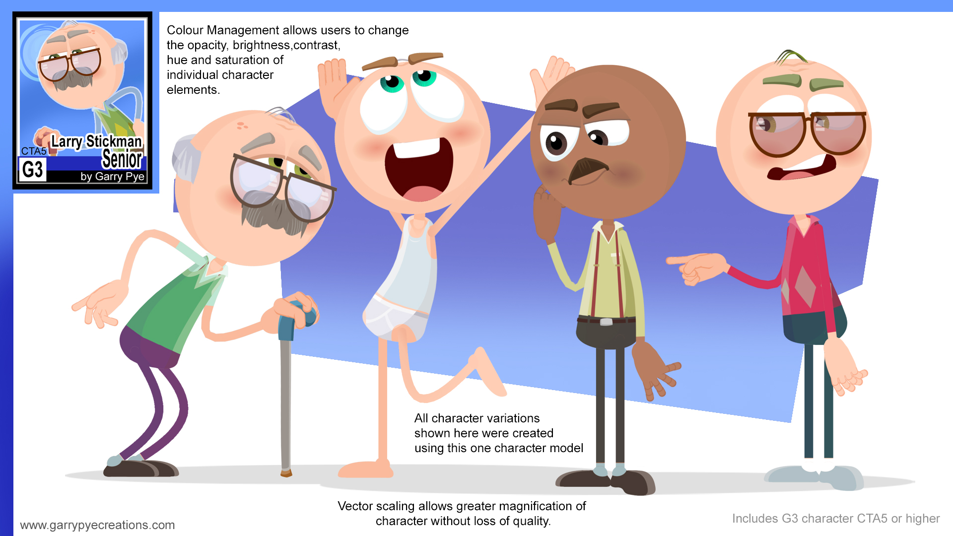 Larry Stickman Senior - Cartoon Animator/Actor - Reallusion Content Store