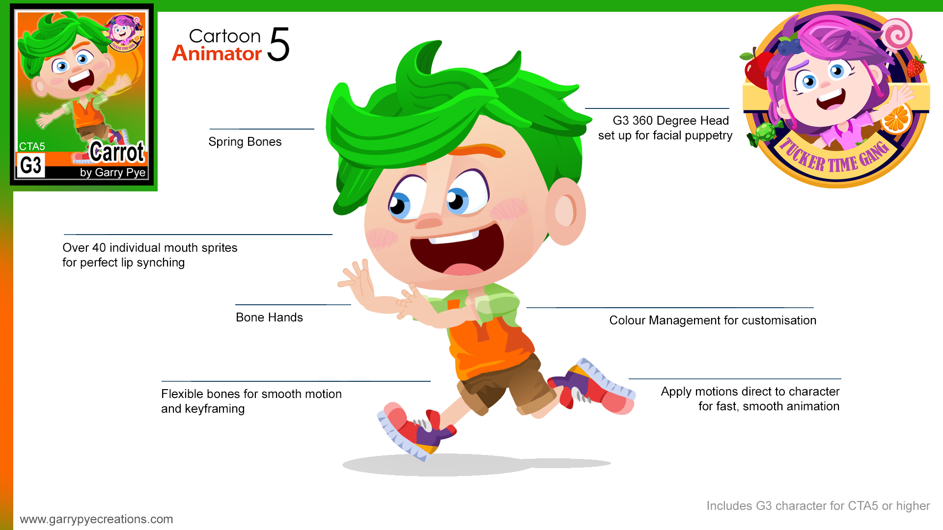 Tucker Time Gang - Carrot - Cartoon Animator/Actor - Reallusion Content ...