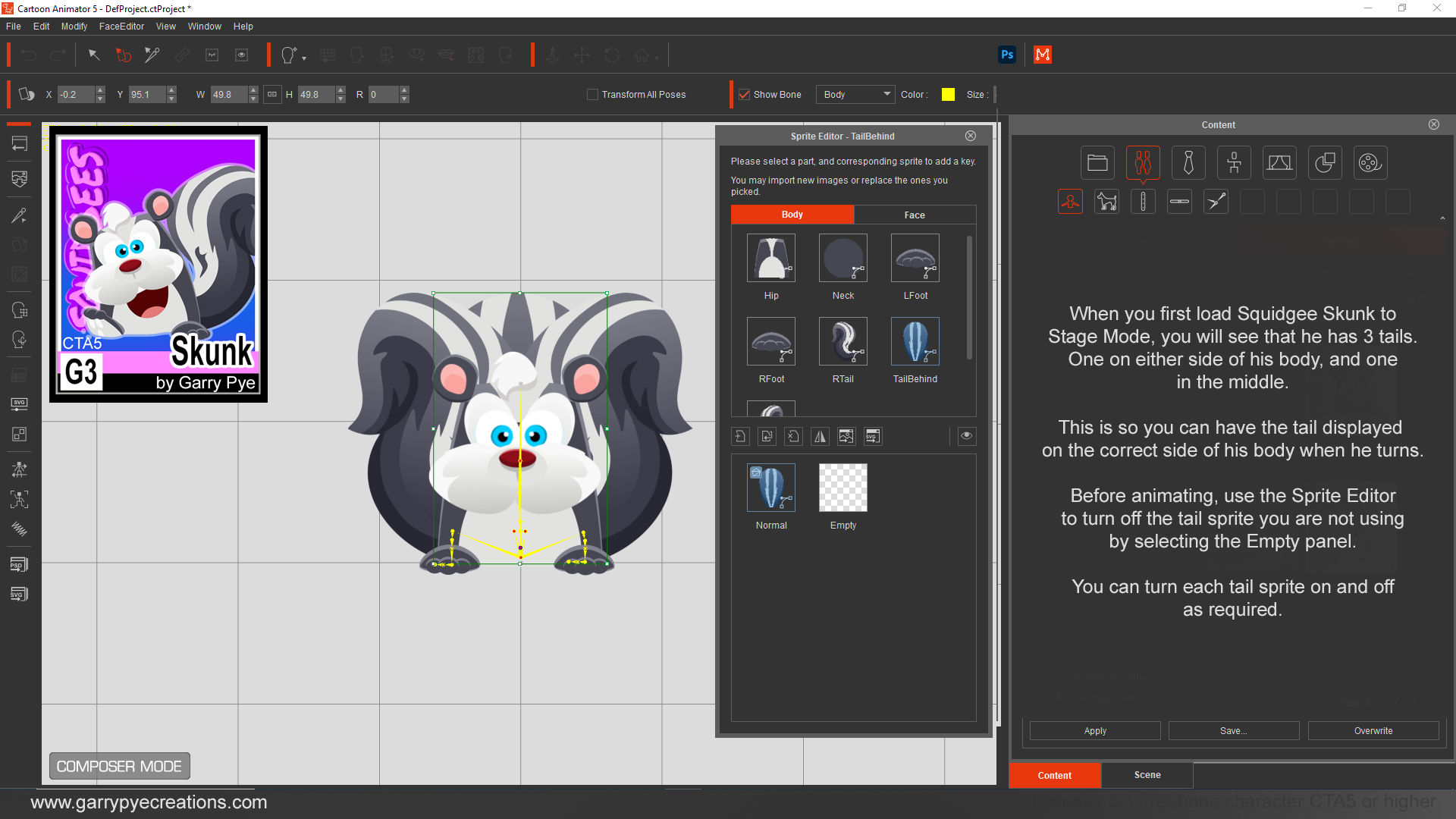 Squidgees - Skunk - Cartoon Animator/Actor - Reallusion Content Store