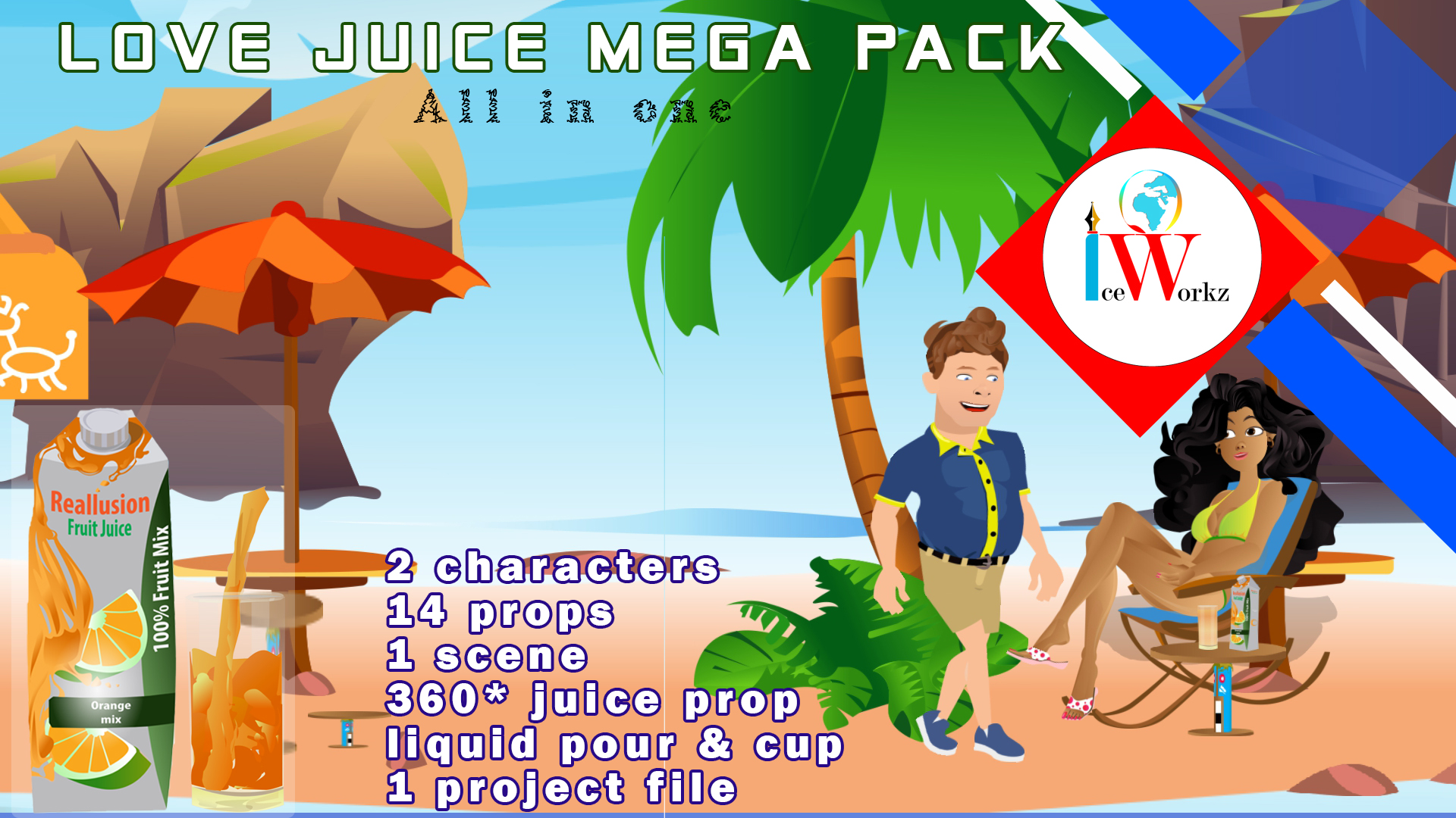 Love Juice mega pack - Cartoon Animator/Actor - Reallusion Content Store