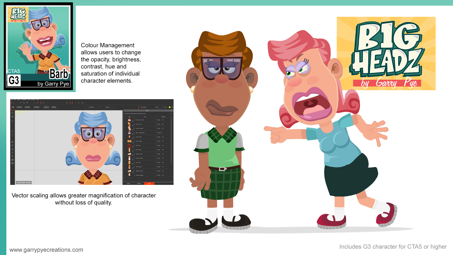 Big Headz Barb - Cartoon Animator/Actor - Reallusion Content Store
