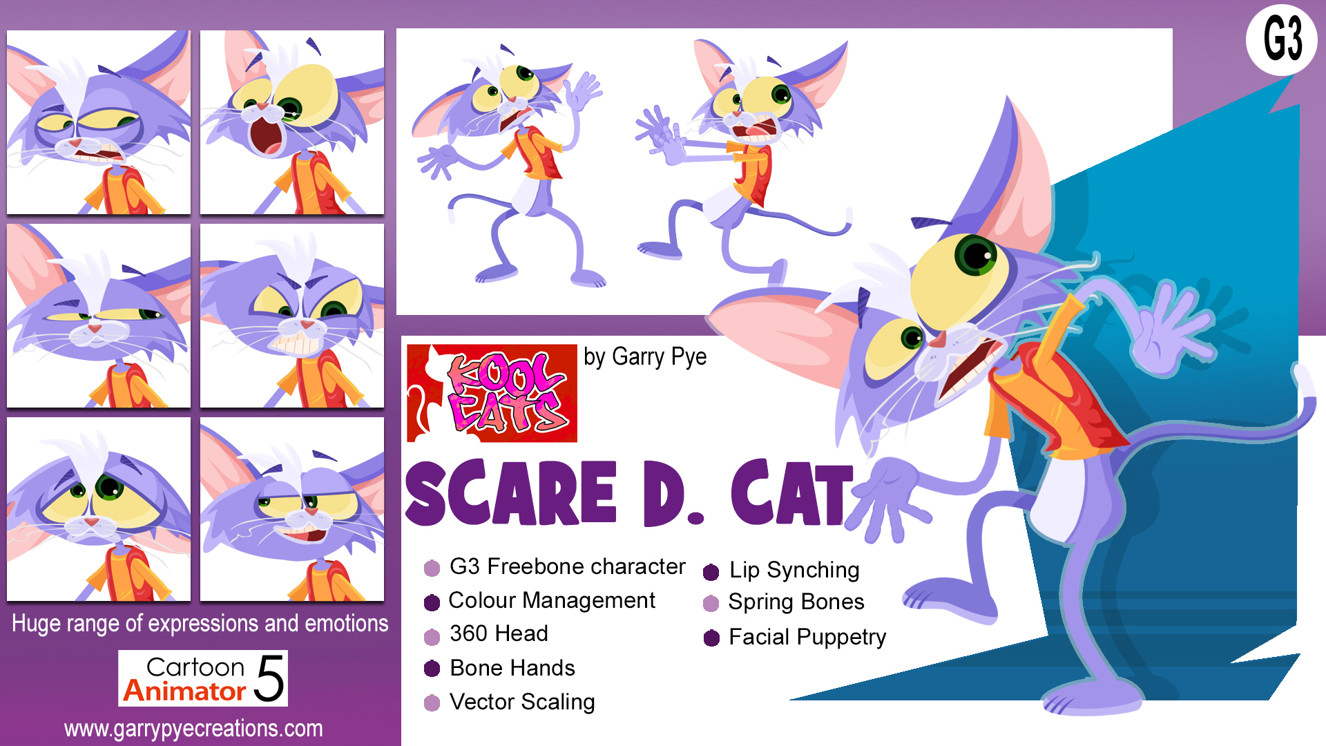 Kool Cats - Scare D Cat - Cartoon Animator/Actor - Reallusion Content Store