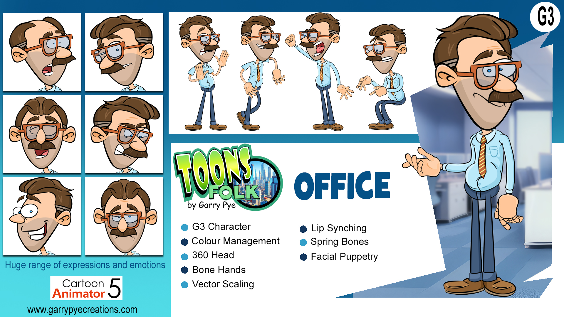 Toons Folk - Office - Cartoon Animator/Actor - Reallusion Content Store