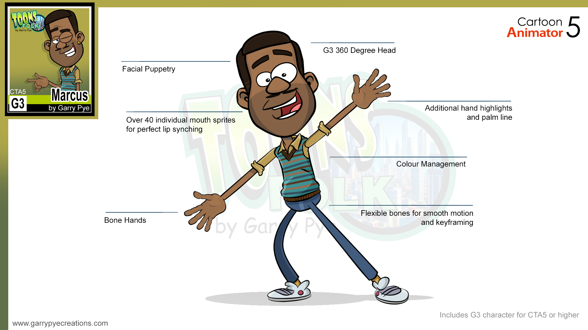 Toons Folk - Marcus - Cartoon Animator/Actor - Reallusion Content Store