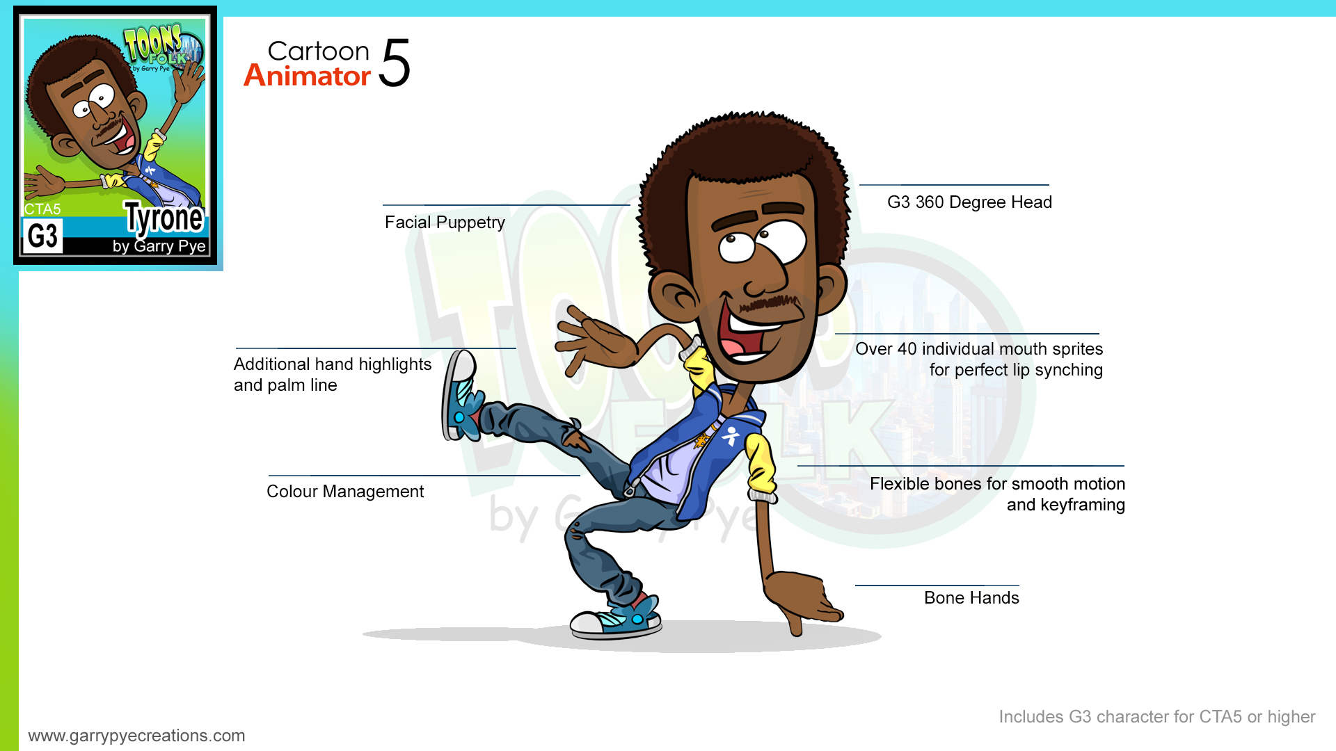 Toons Folk - Tyrone - Cartoon Animator/Actor - Reallusion Content Store