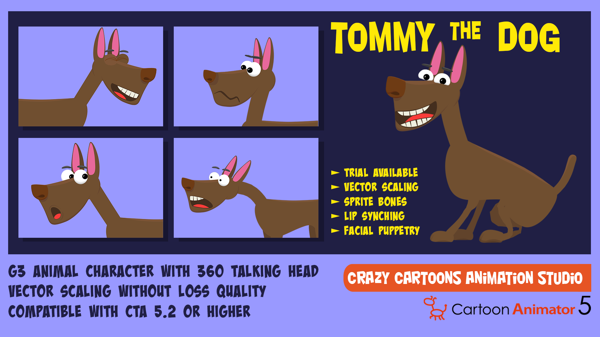 Tommy Dog - Cartoon Animator/Actor - Reallusion Content Store